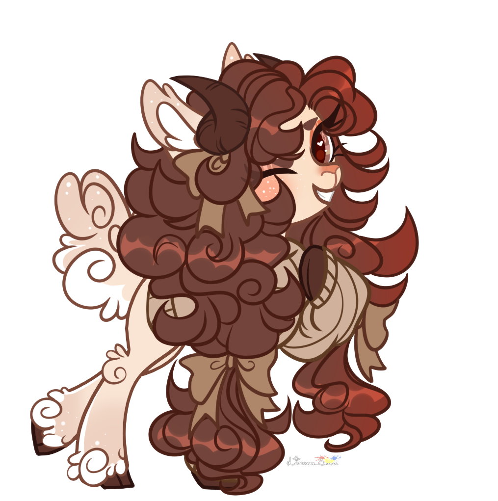 #3528559 - safe, artist:legendaryshadee, oc, oc:cozy, goat, goat pony ...