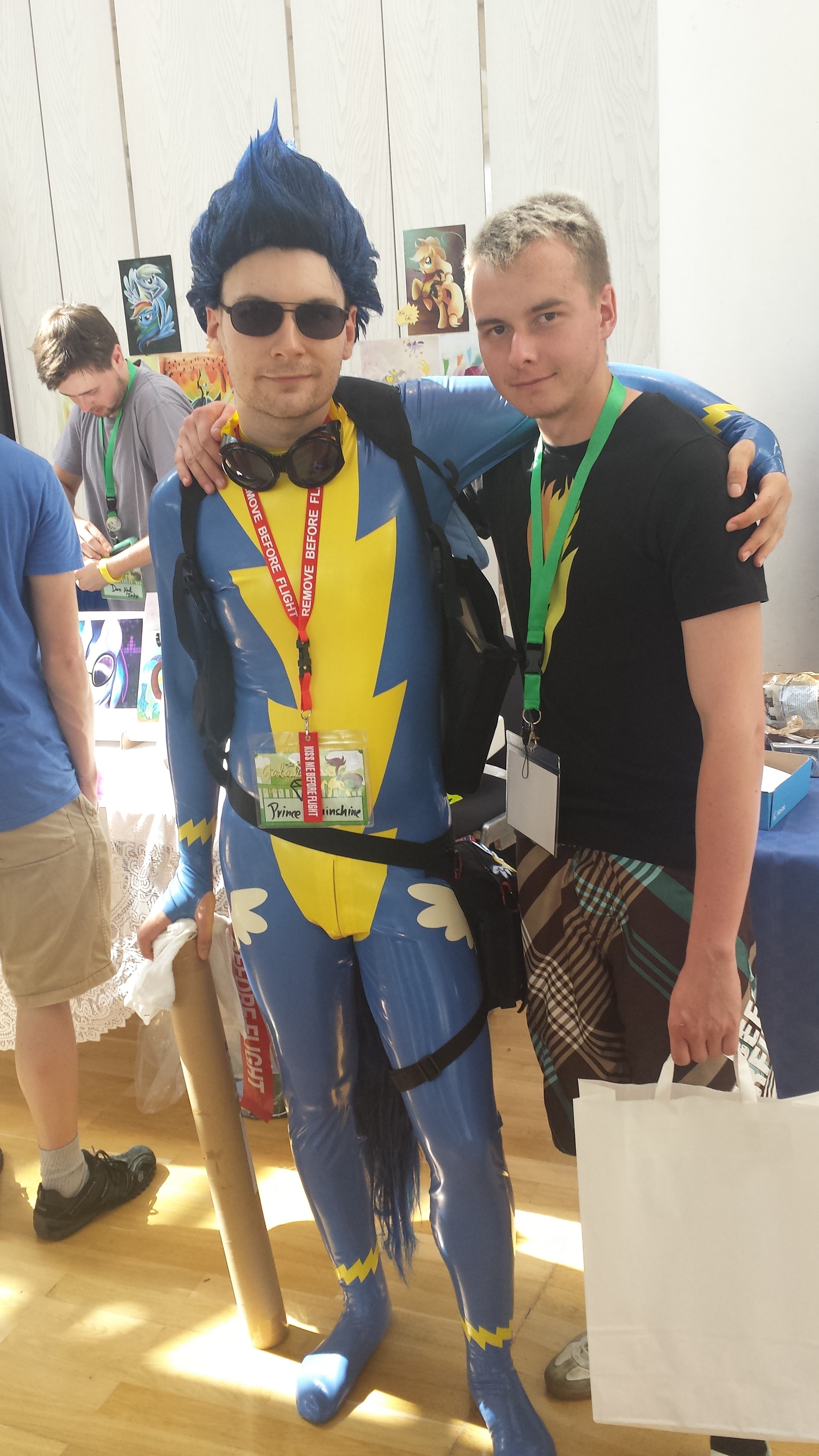 #3519677 - safe, artist:taharon, soarin', human, galacon, g4, 2013 ...