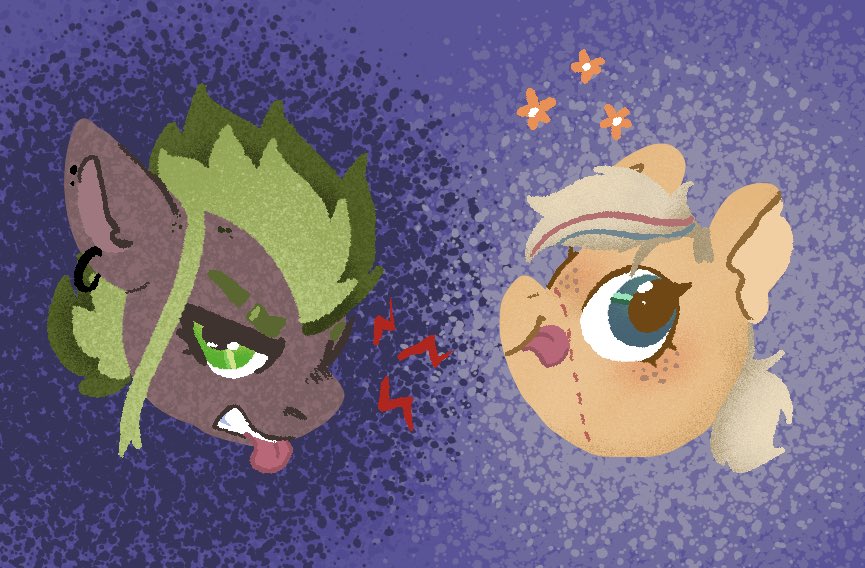 #3531994 - safe, artist:nootaz, oc, oc:chopping block, oc:hazy daisy ...