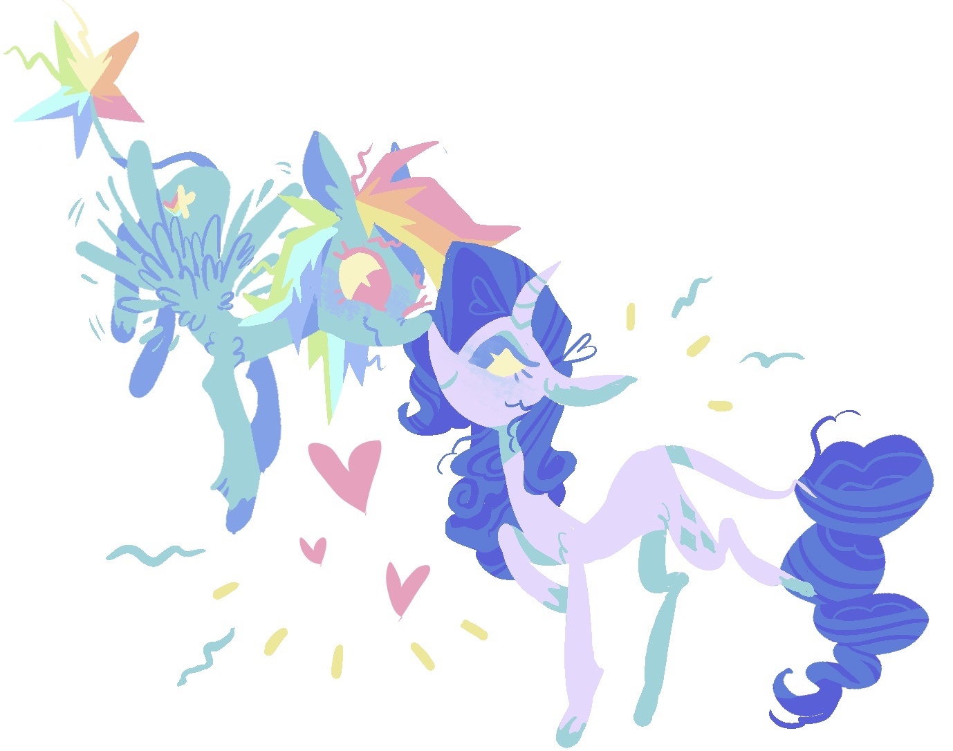 #3532268 - safe, artist:astroeden, rainbow dash, rarity, pegasus, pony ...