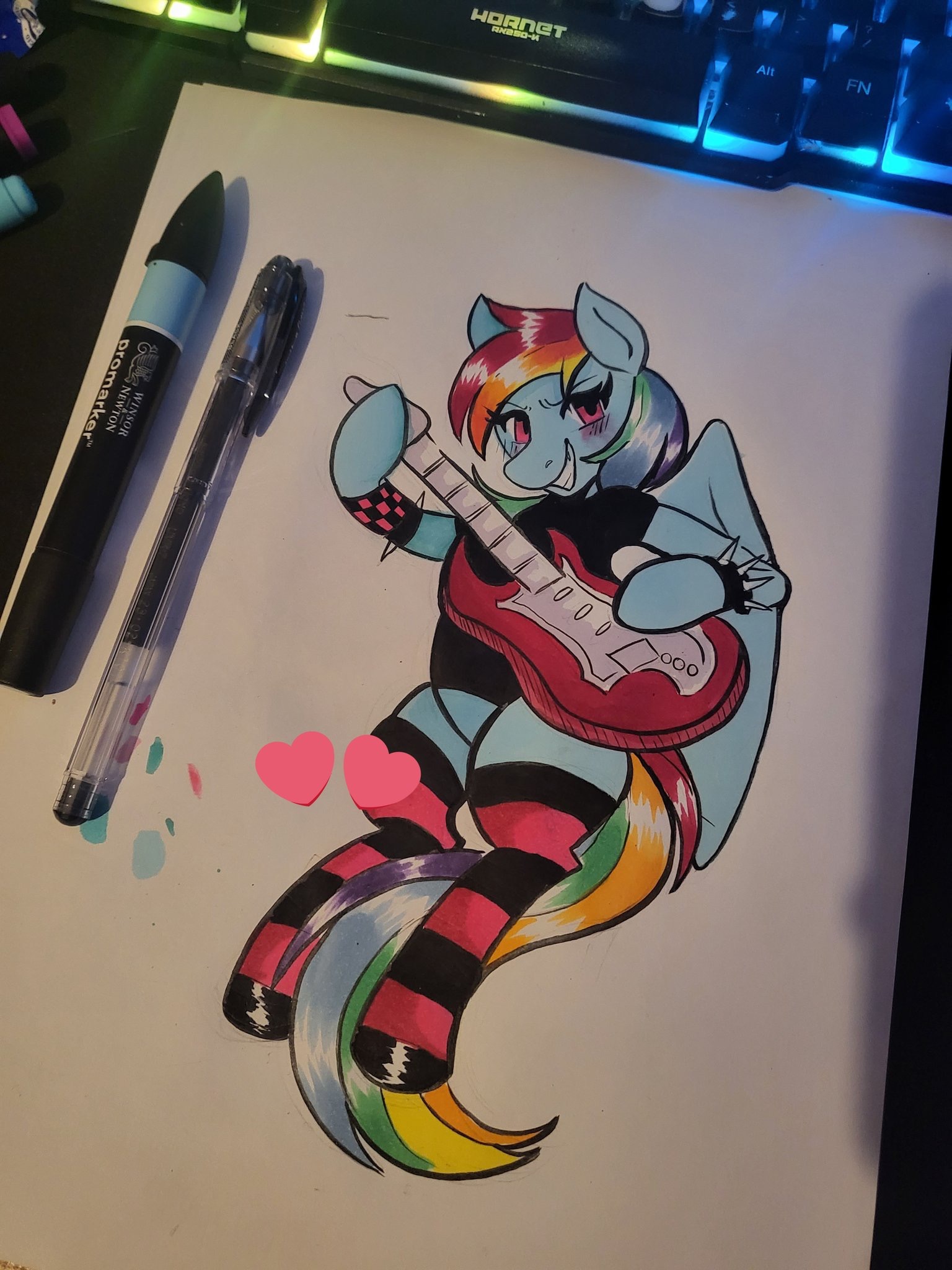 #3533373 - safe, artist:ratnytez, rainbow dash, g4, art, cool, drawing ...