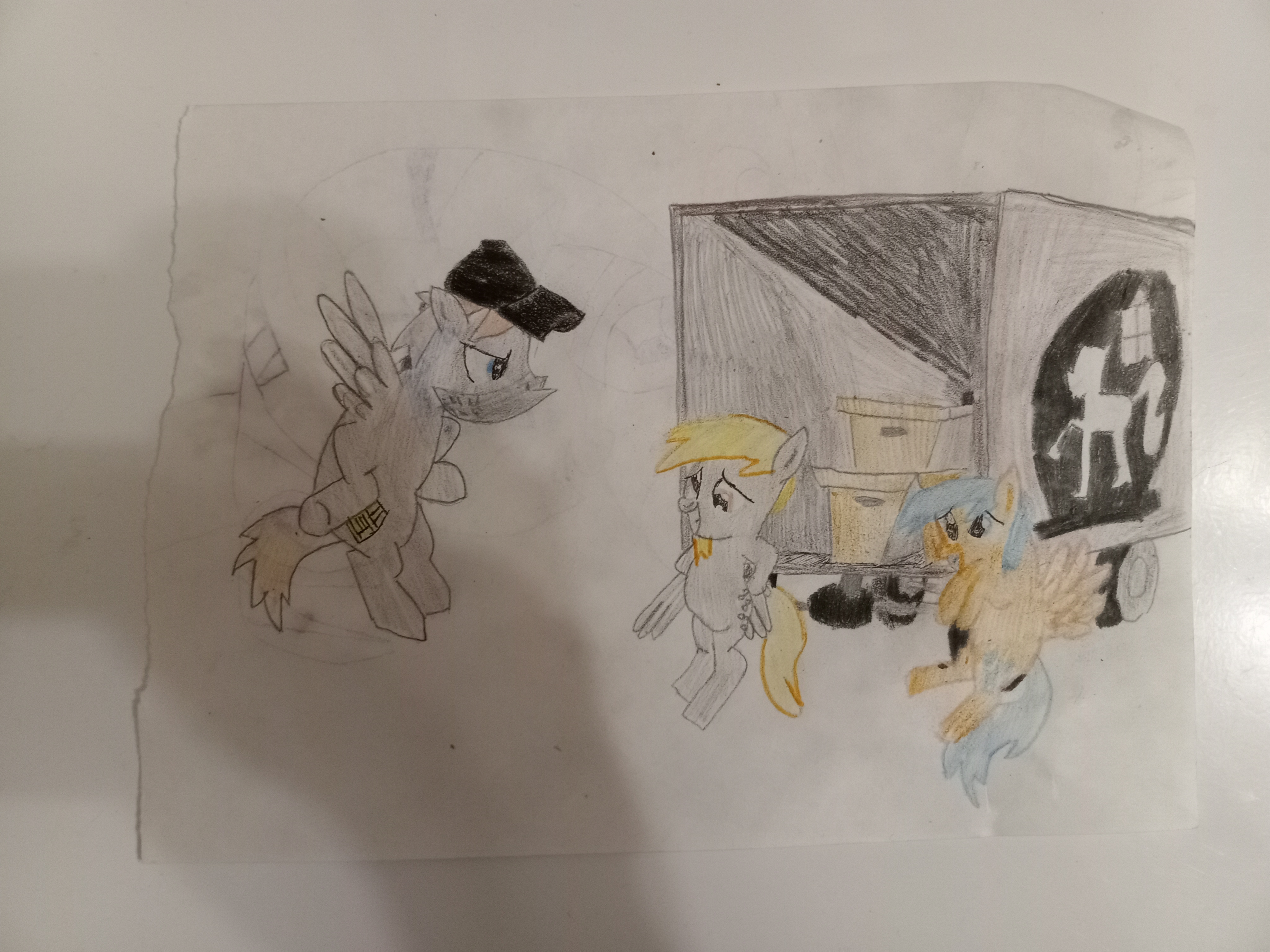 #3535928 - safe, artist:victoric1993, derpy hooves, pegasus, pony ...