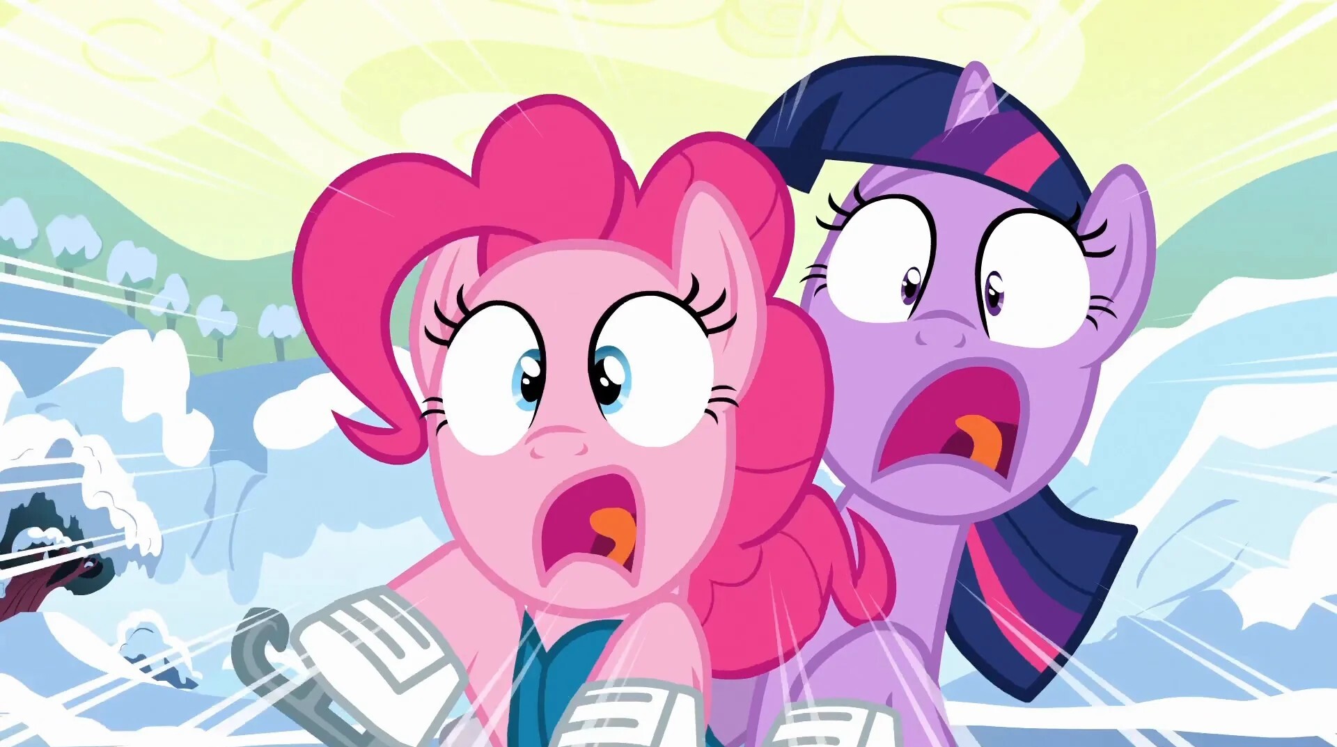 #3536849 - safe, screencap, pinkie pie, twilight sparkle, pony, unicorn ...