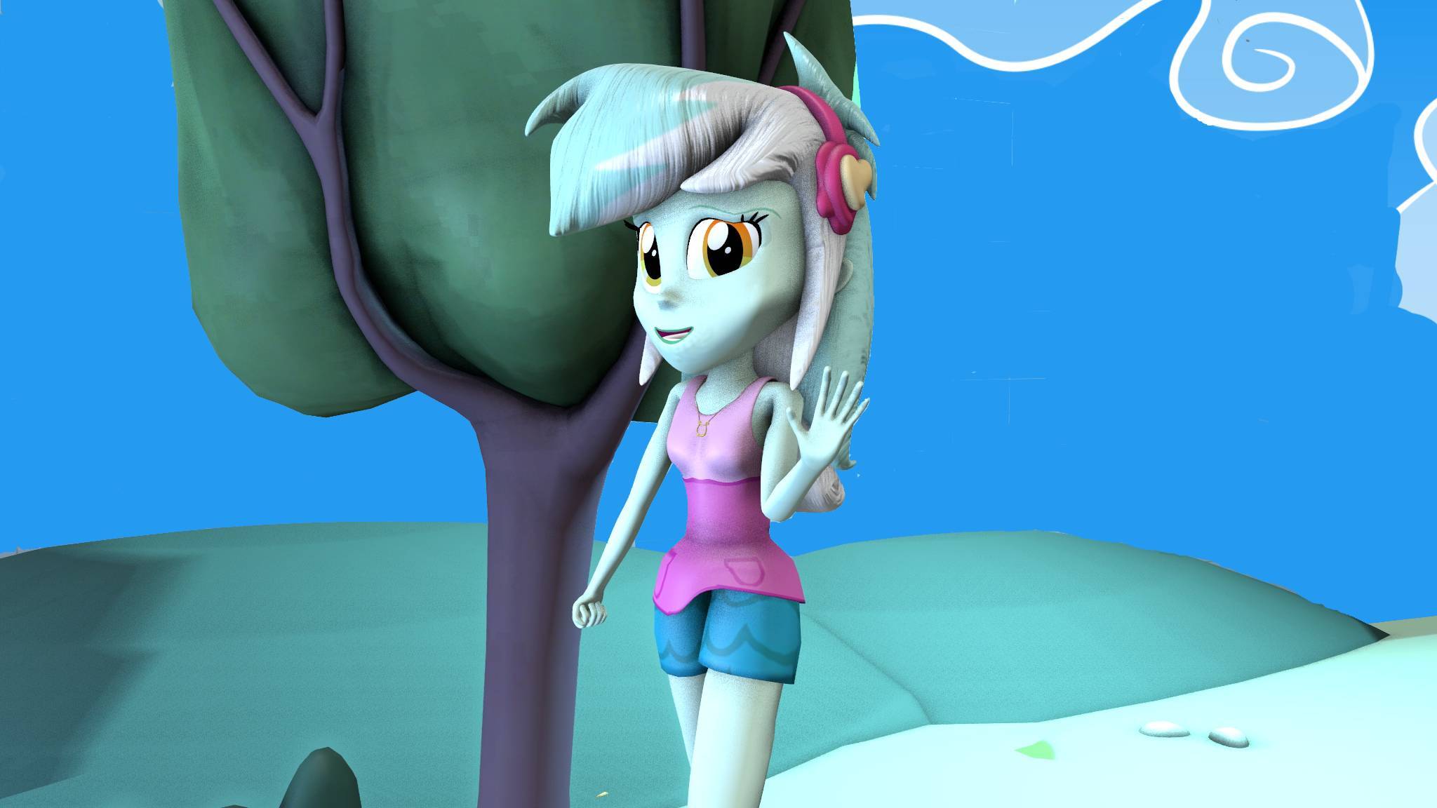 #3537501 - safe, artist:gaelgaming1, lyra heartstrings, human ...