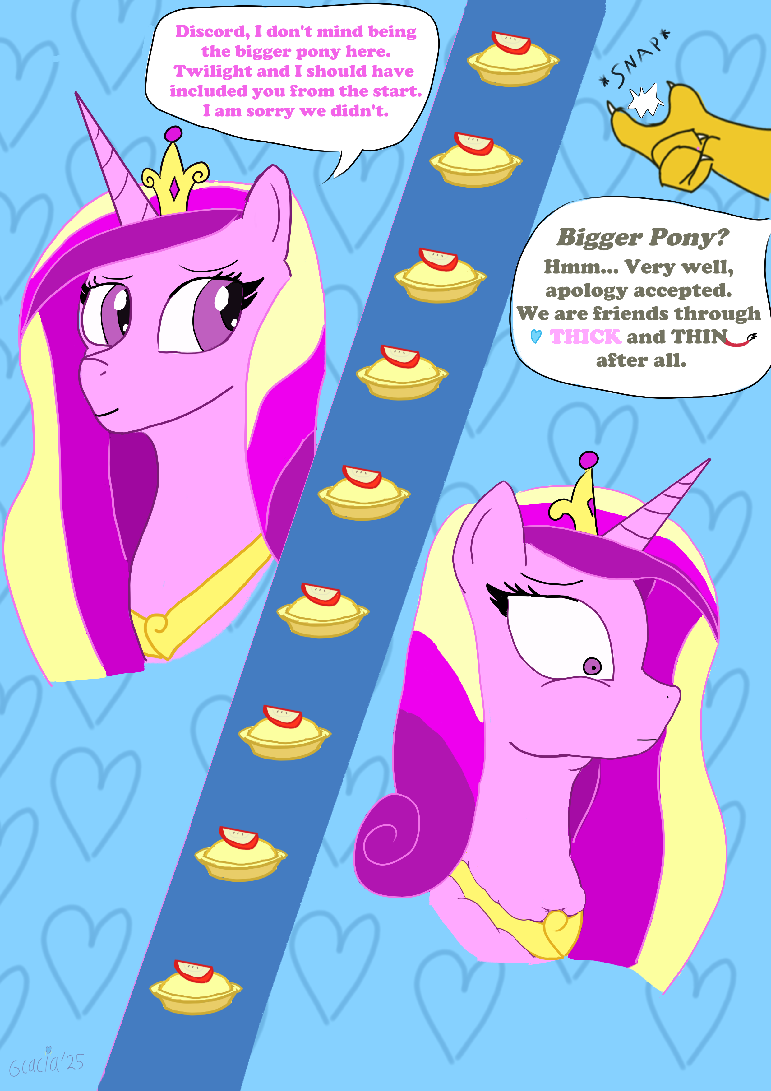 #3537773 - suggestive, artist:glacialfeather, discord, princess cadance ...