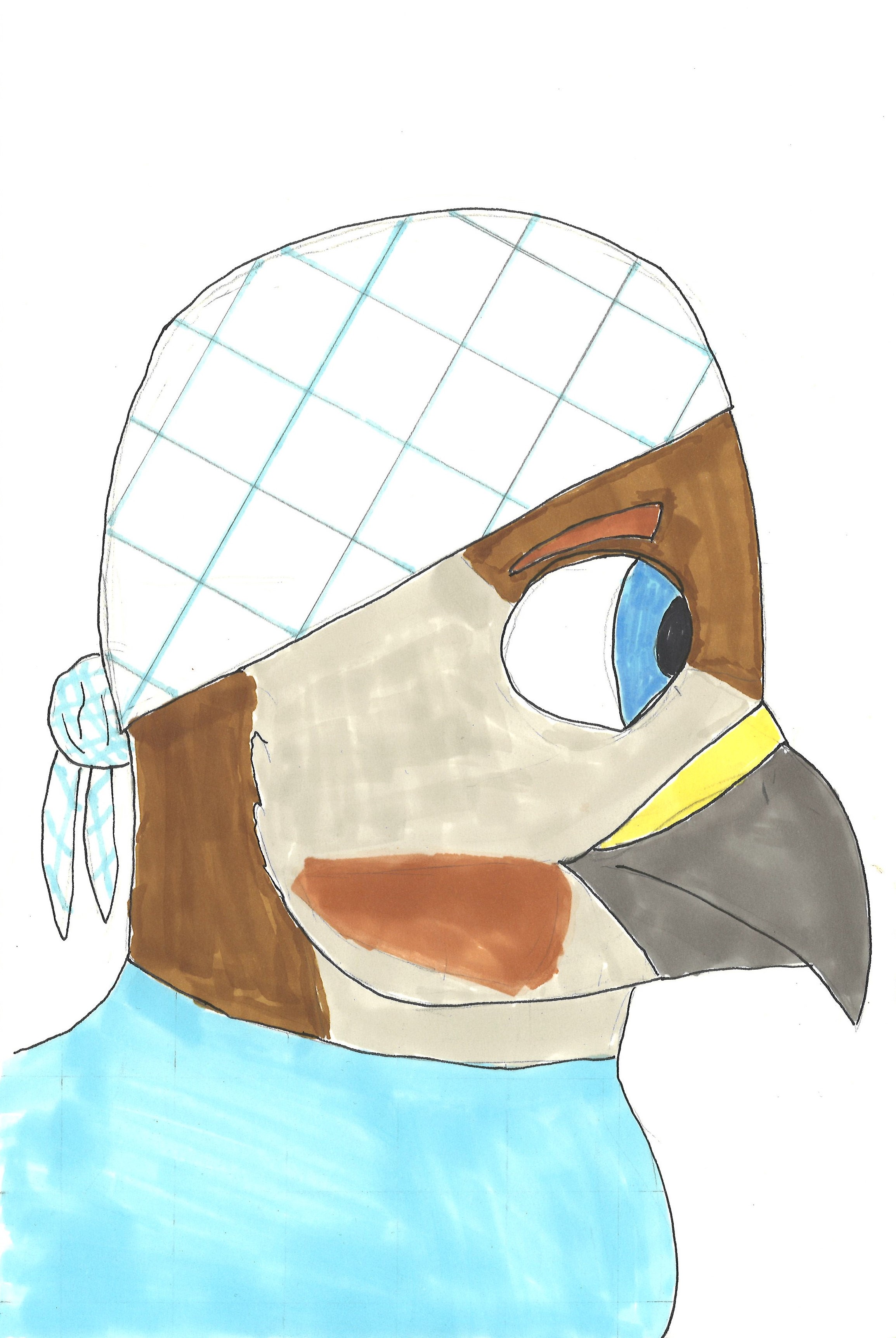 #3537889 - safe, artist:mitamajr, oc, oc only, oc:milan, griffon, blue ...