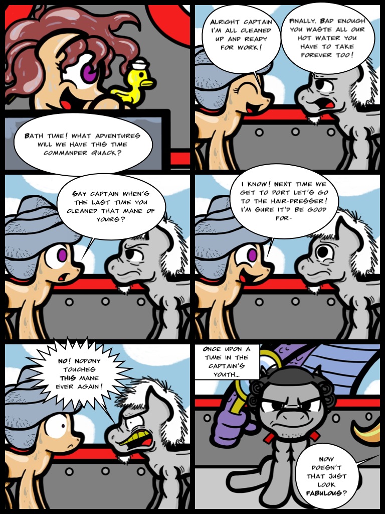 #3538072 - safe, artist:westernbirds, oc, oc only, oc:ahab, oc:caravel, earth pony, comic ...