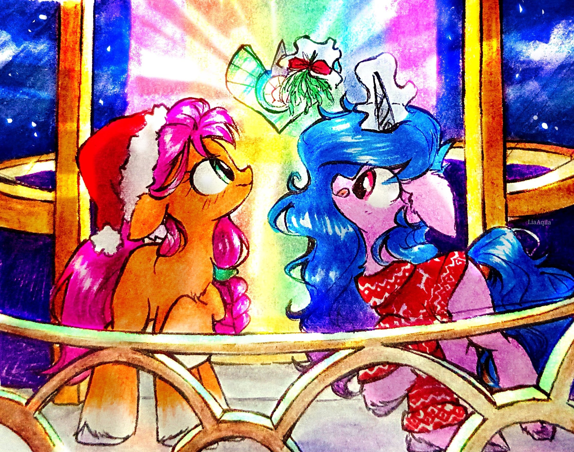 #3519871 - safe, artist:liaaqila, izzy moonbow, sunny starscout, earth ...