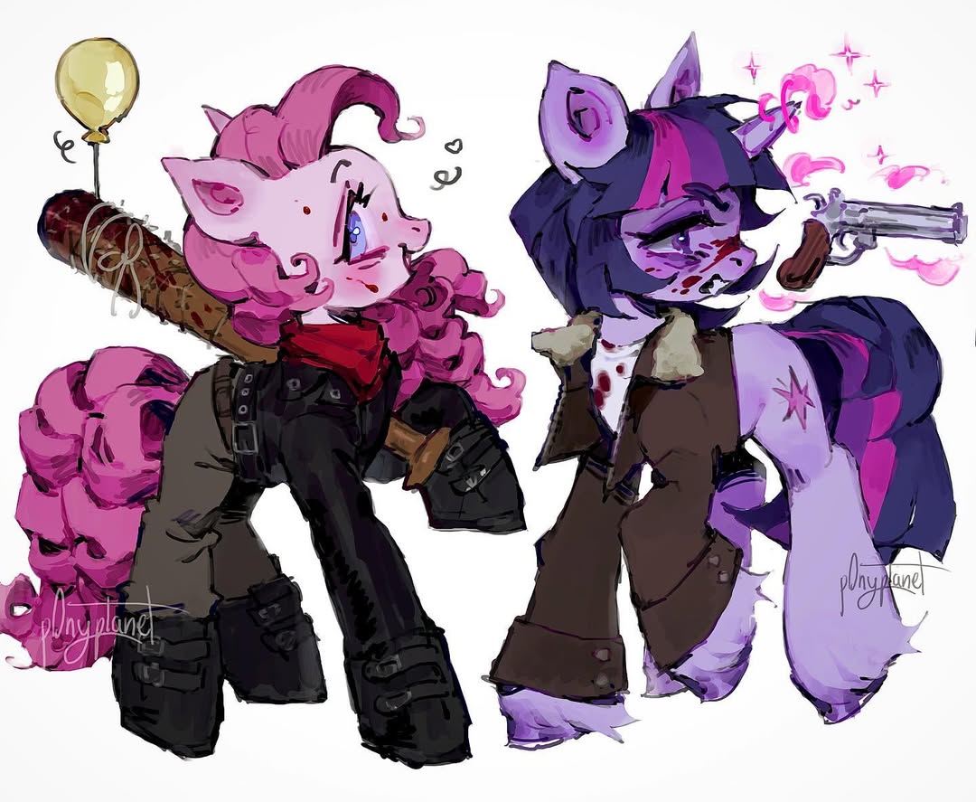#3520197 - semi-grimdark, artist:p0nyplanet, pinkie pie, twilight ...