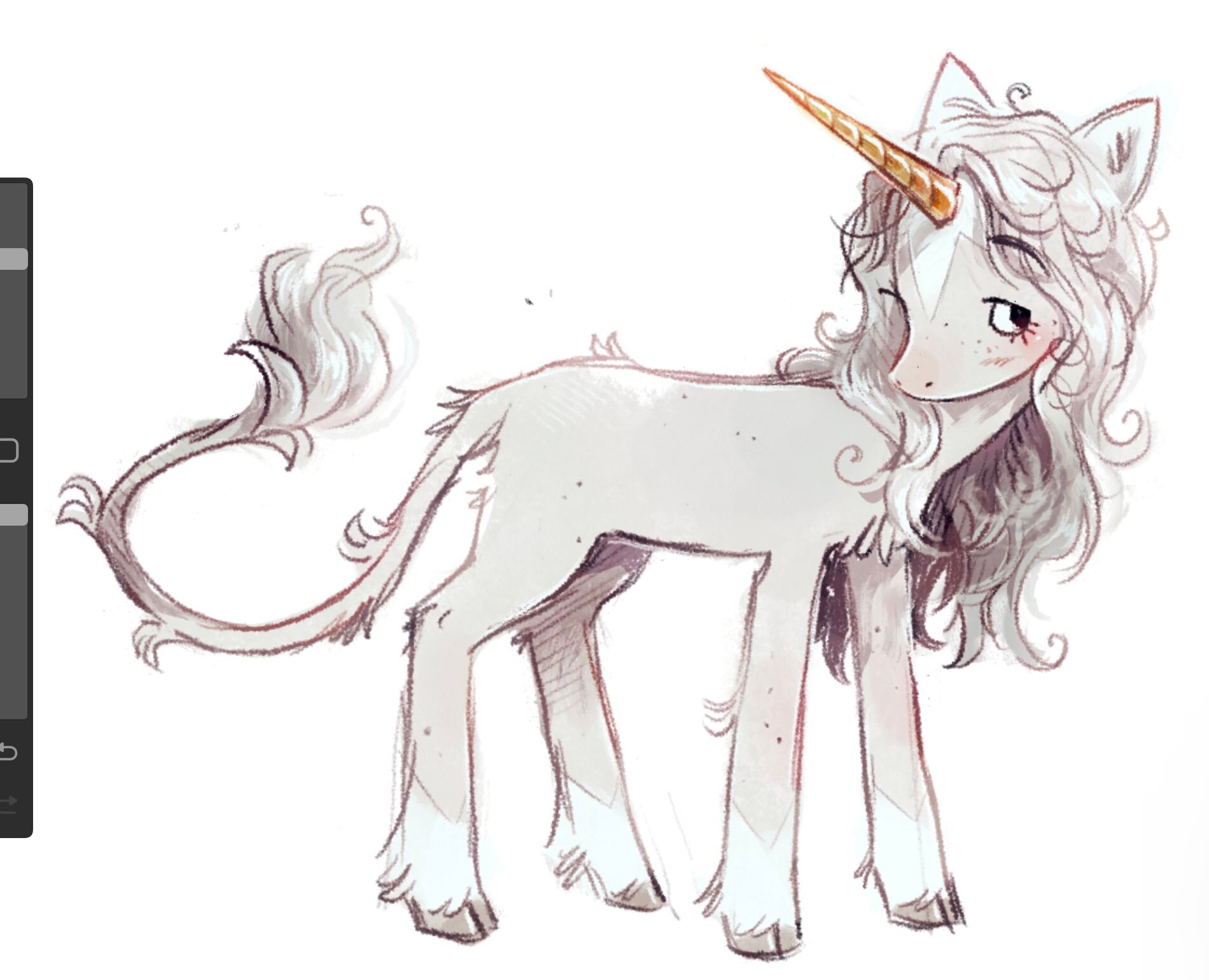 #3521131 - safe, artist:lutraviolet, oc, oc only, unnamed oc, classical unicorn, pony, unicorn ...