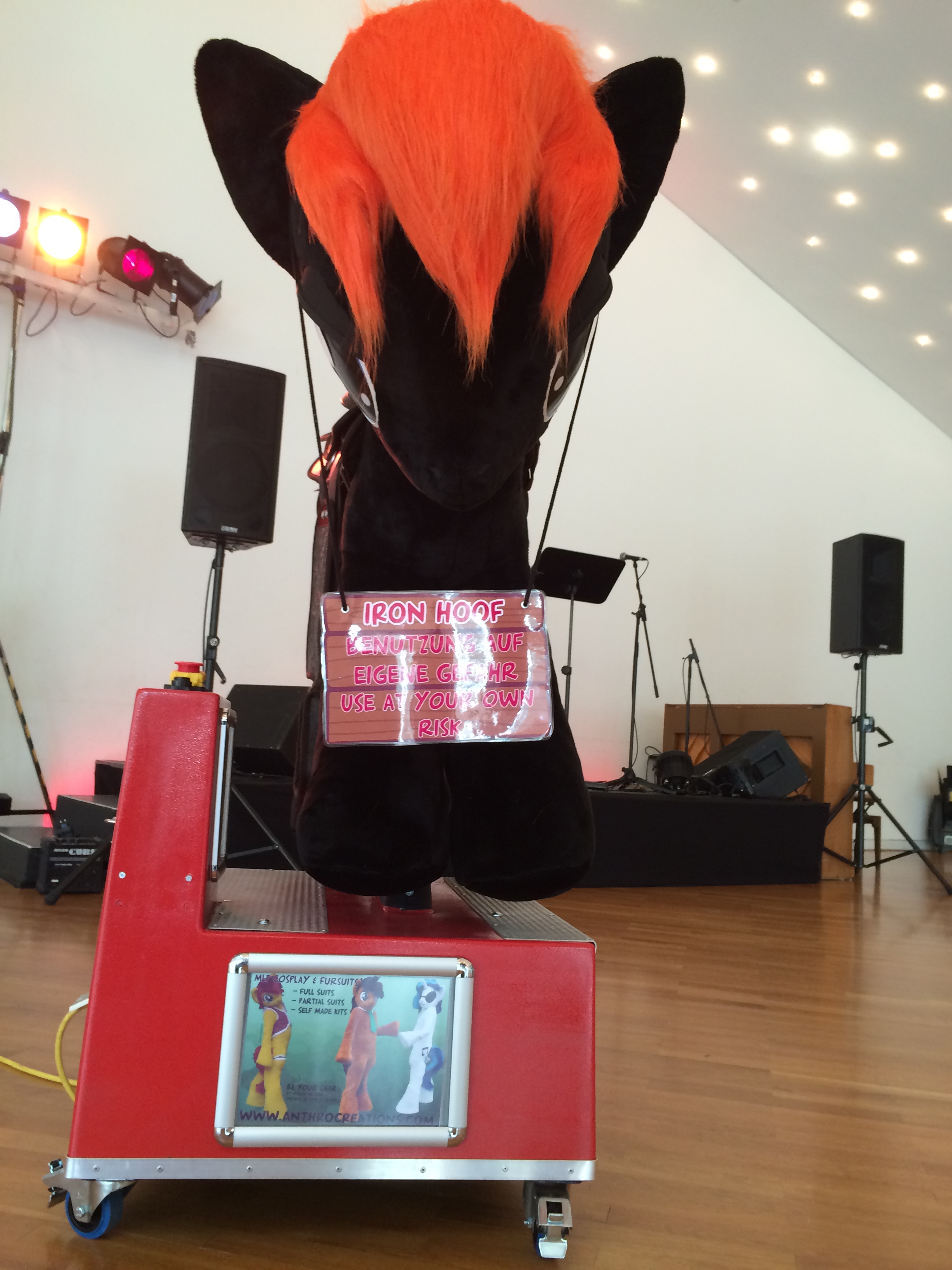 #3521282 - safe, artist:atalonthedeer, oc, oc:iron hoof, galacon, 2014 ...