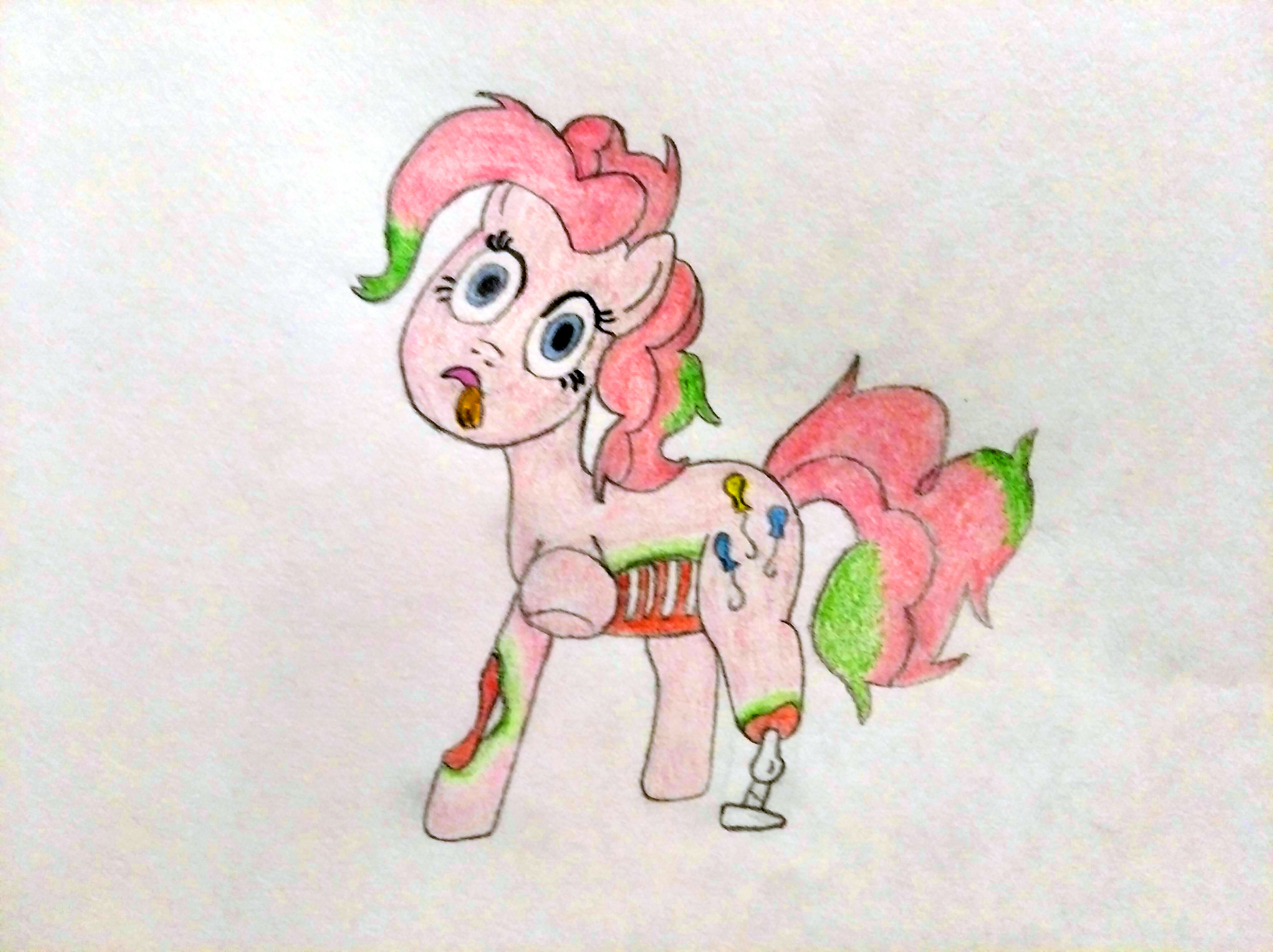 #3524156 - grotesque, artist:jakusi, pinkie pie, earth pony, pony ...