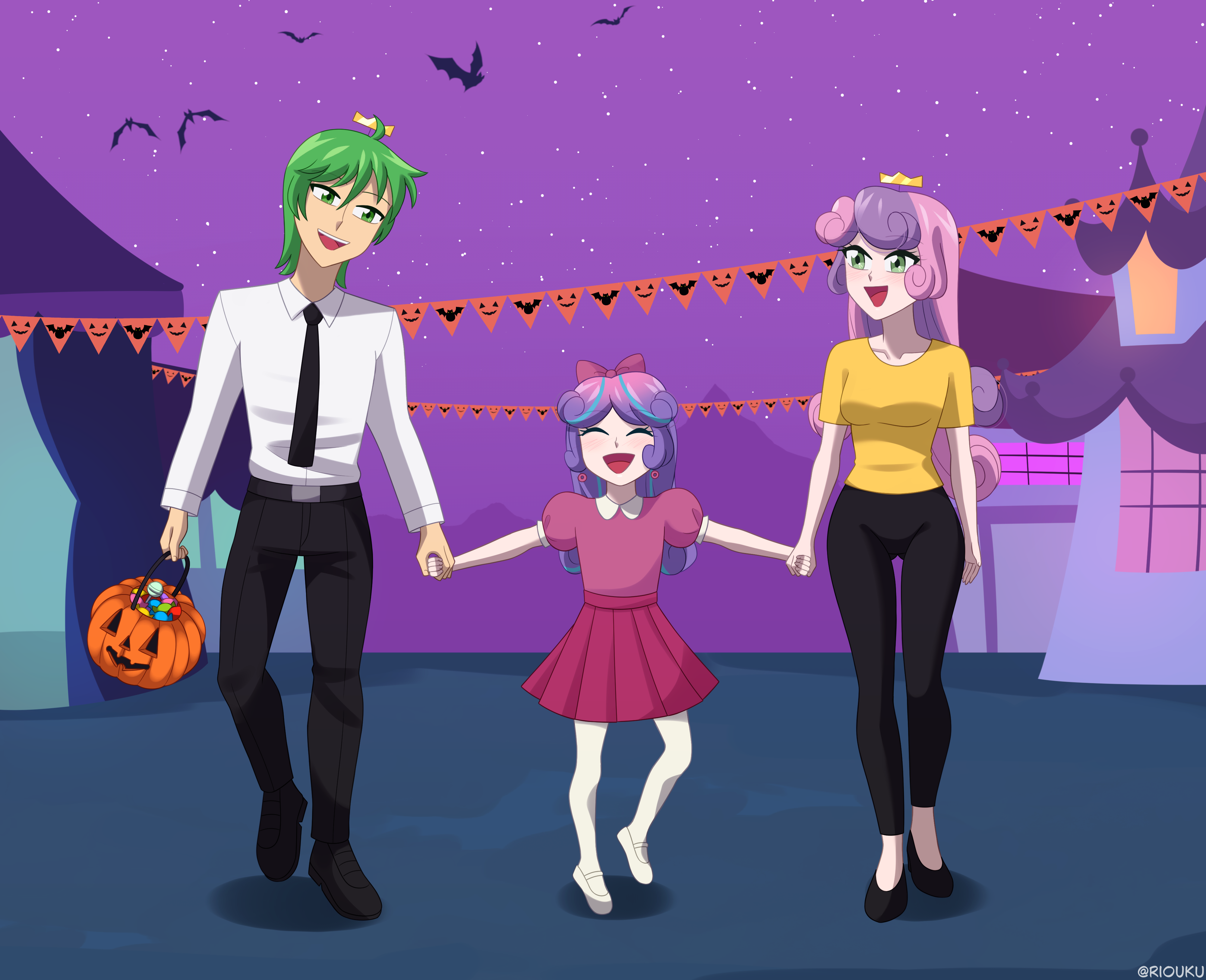 #3710864 - safe, artist:riouku, princess flurry heart, spike, sweetie ...