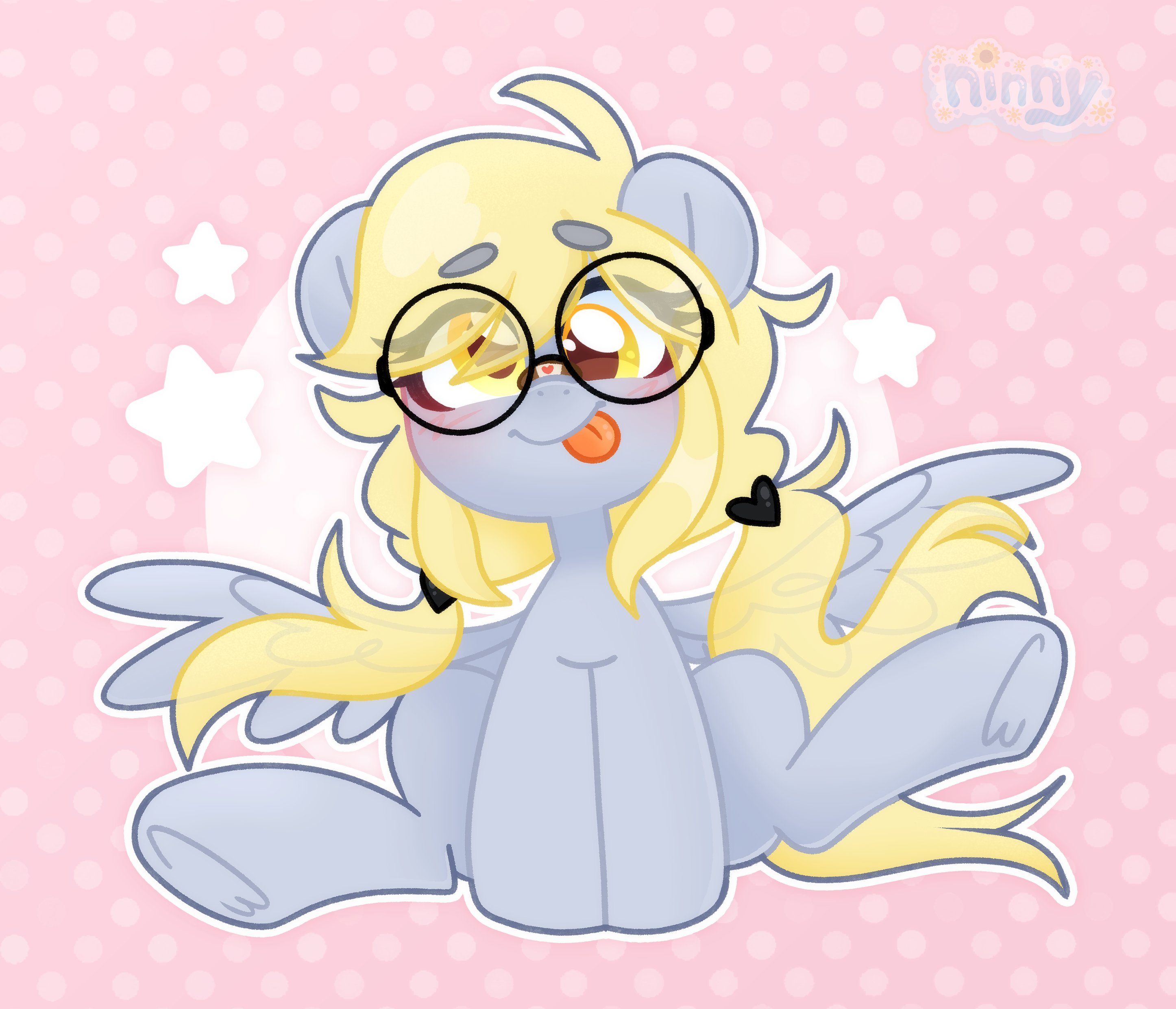 #3712334 - safe, artist:ninnydraws, derpy hooves, pegasus, pony, g4, :p ...