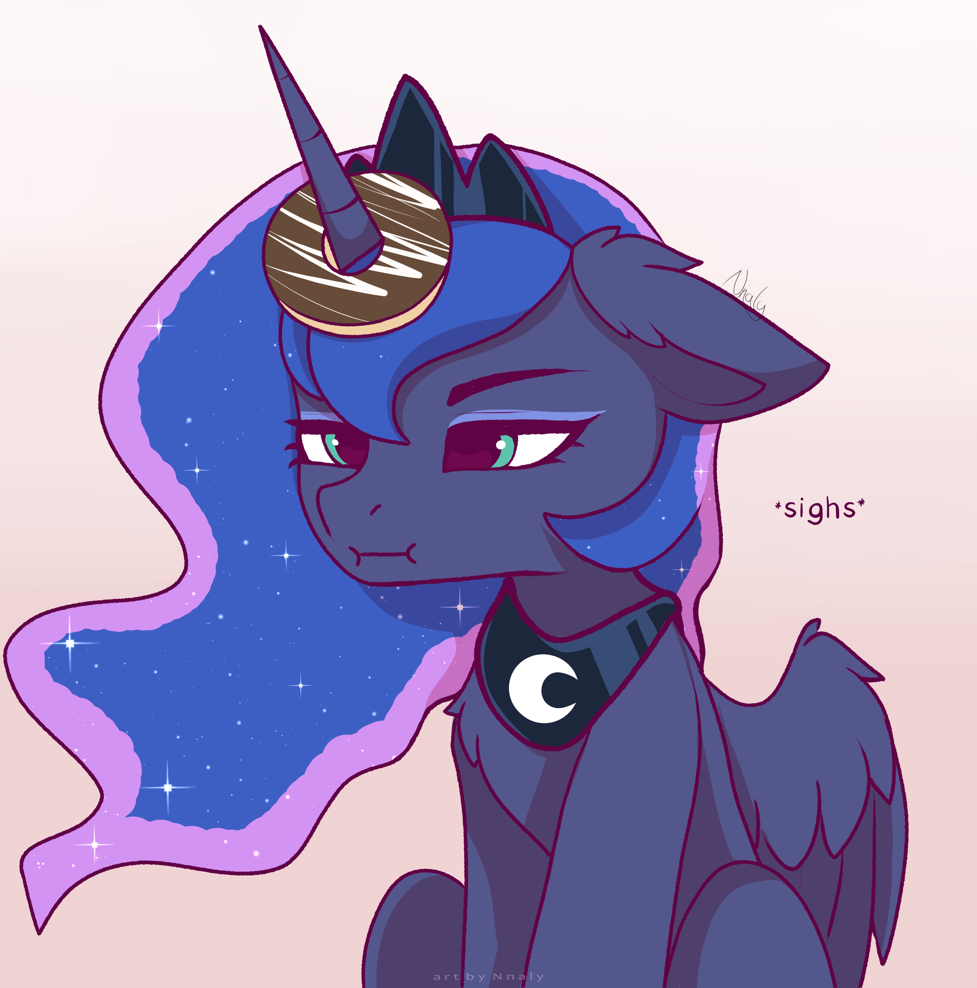 #3713300 - safe, artist:nnaly, princess luna, alicorn, pony, g4, :i ...