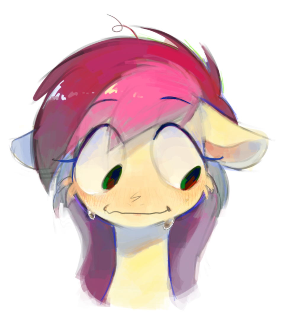 #3716359 - safe, artist:unclechai, roseluck, earth pony, pony, g4, background pony, blushing ...