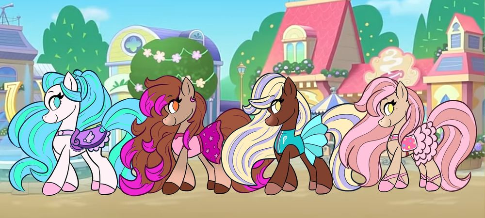#3539942 - safe, artist:malcat, horse, ballet slippers, beauty mark ...
