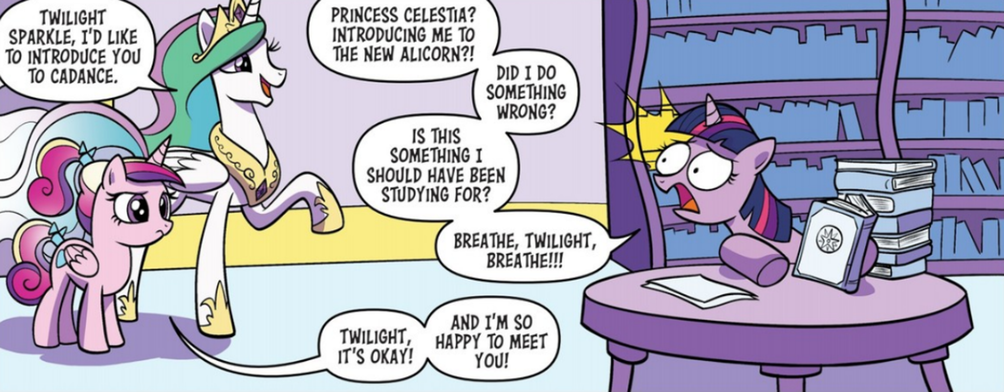 #3546015 - safe, idw, princess cadance, princess celestia, twilight sparkle, alicorn, pony ...