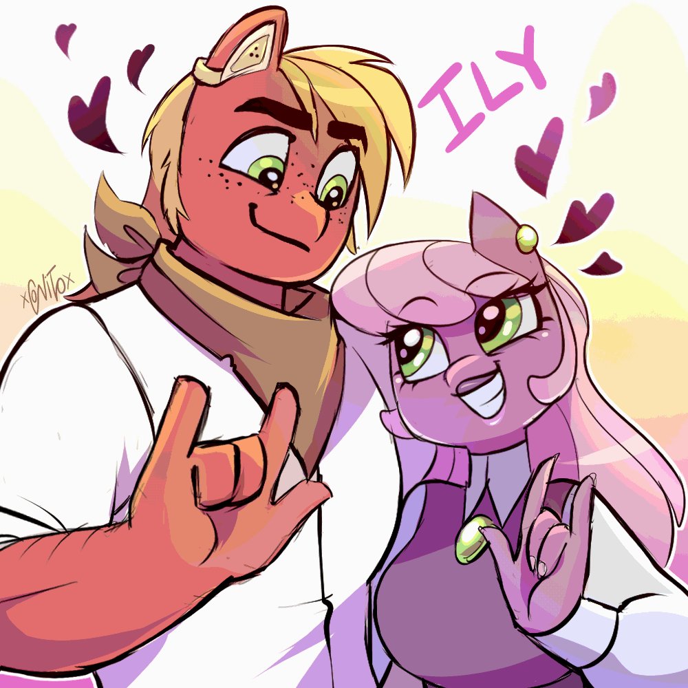 #3546546 - safe, artist:xconito, big macintosh, cheerilee, earth pony, anthro, g4, breasts ...