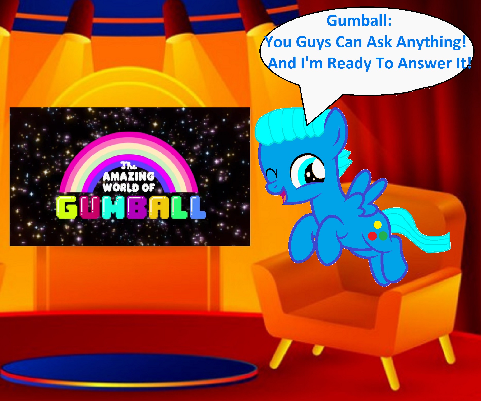 #3546856 - safe, artist:memeartboi, pegasus, pony, g4, chair, colt ...
