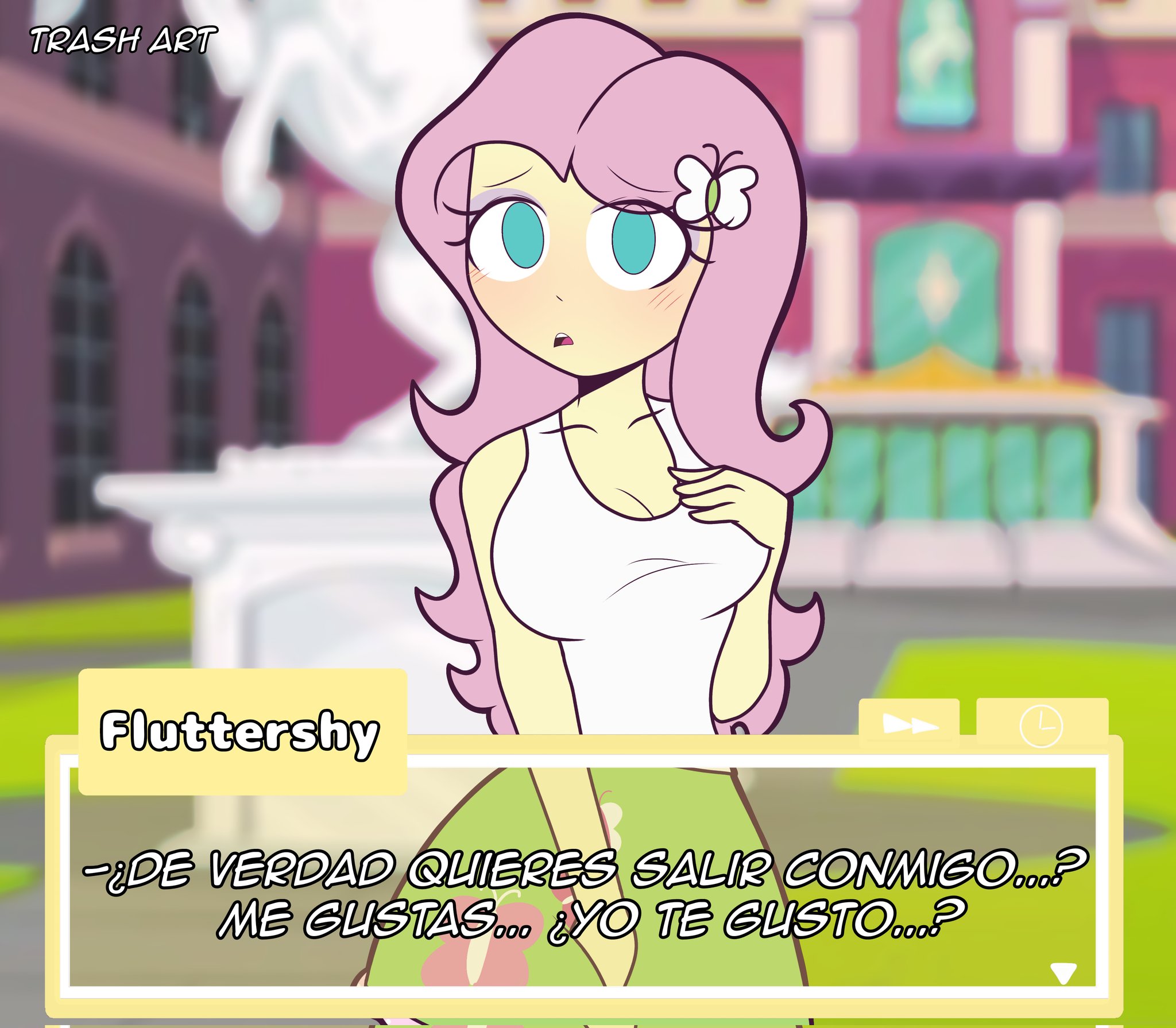 #3547733 - safe, artist:trash art, fluttershy, human, equestria girls ...