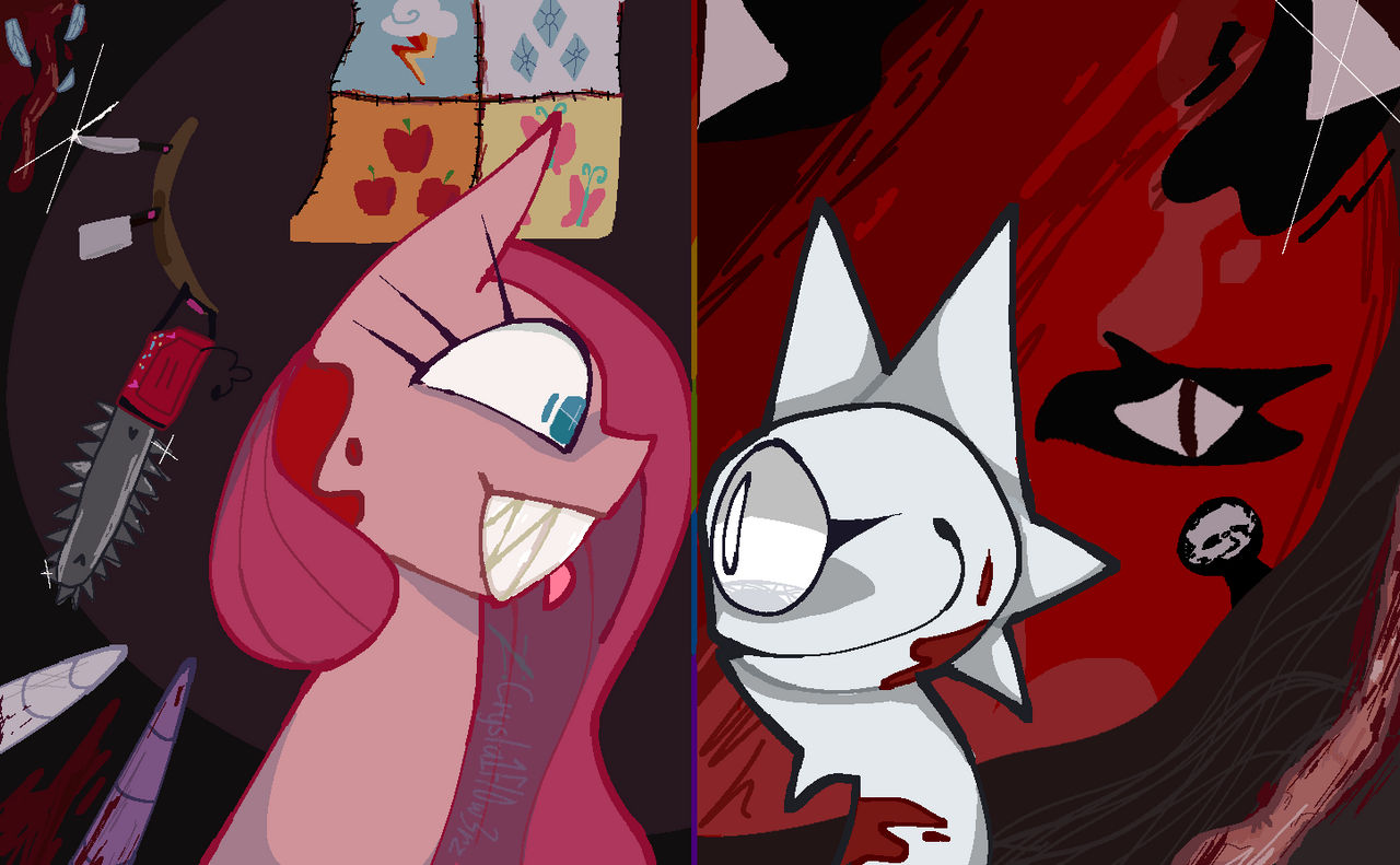 #3548480 - grotesque, artist:crysta1fl0w3rz, pinkie pie, cat, earth ...