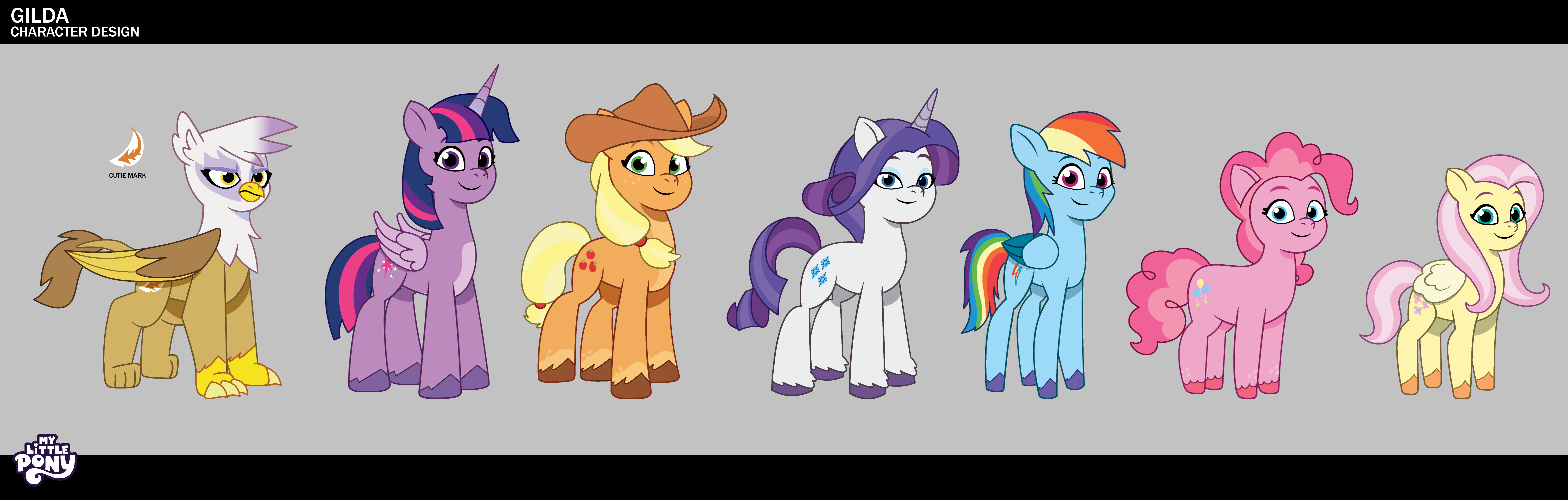 #3549509 - safe, artist:prixy05, applejack, fluttershy, gilda, pinkie ...