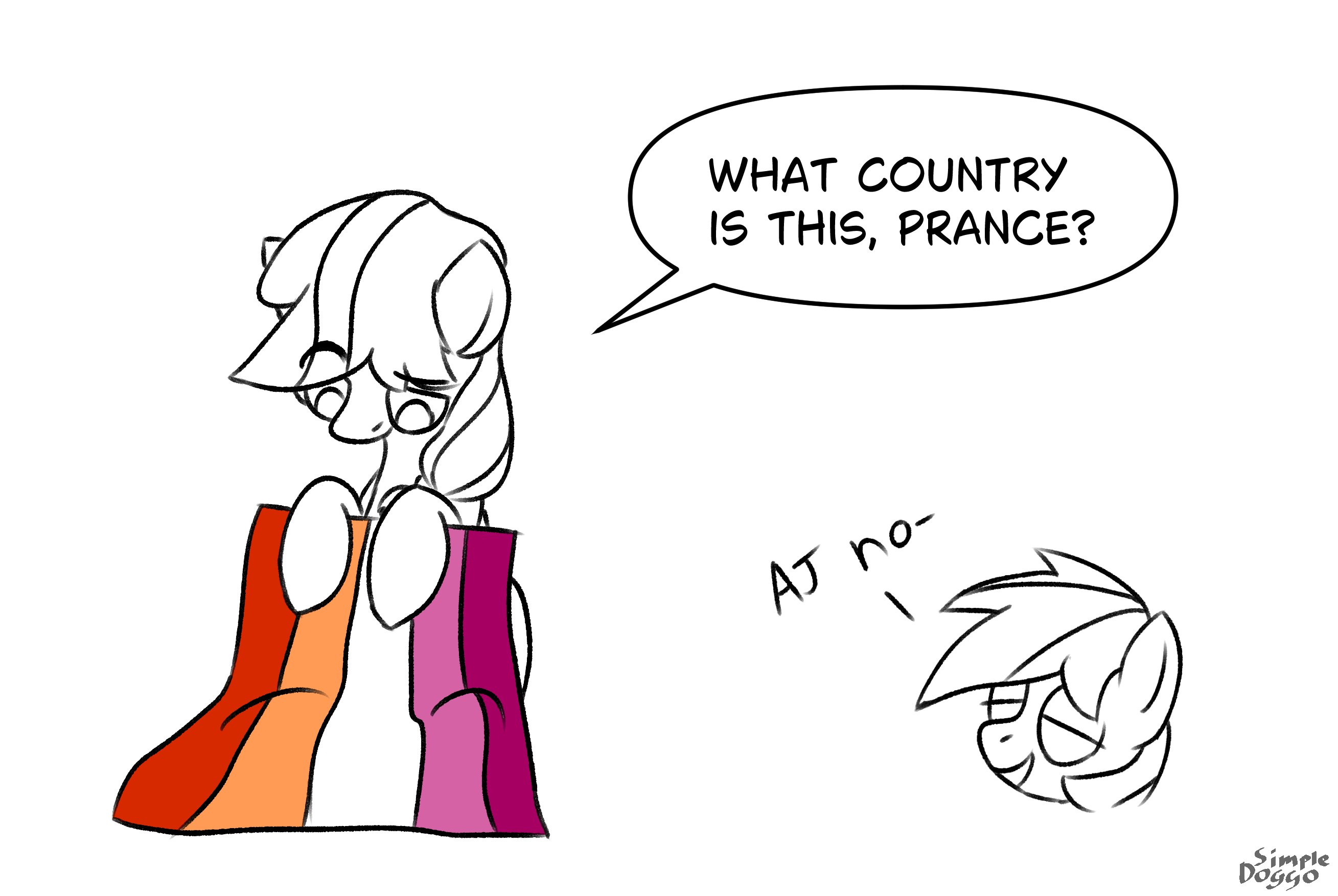 #3549709 - safe, artist:simpledoggo, applejack, rainbow dash, earth pony, pegasus, pony, g4 ...