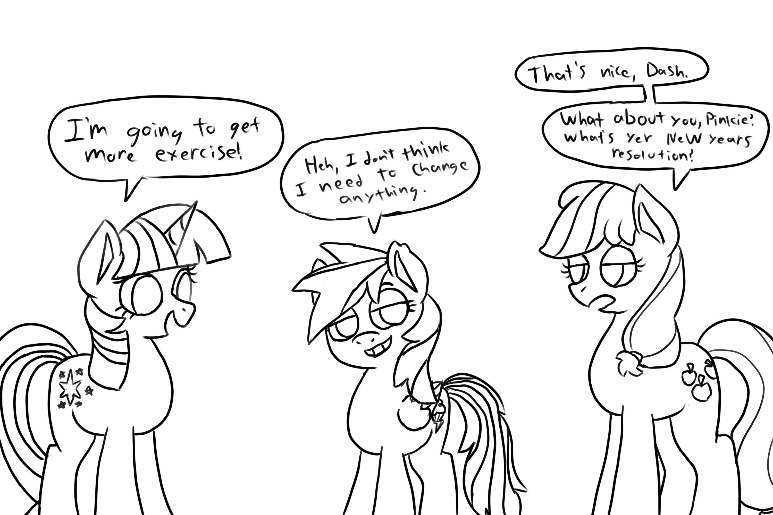 #3549768 - safe, artist:simpledoggo, applejack, rainbow dash, twilight sparkle, earth pony ...