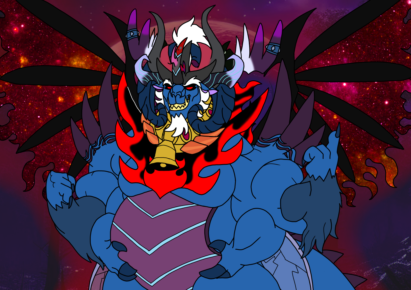 #3550266 - safe, artist:zetikoopa, ahuizotl, dragon lord torch, grogar ...