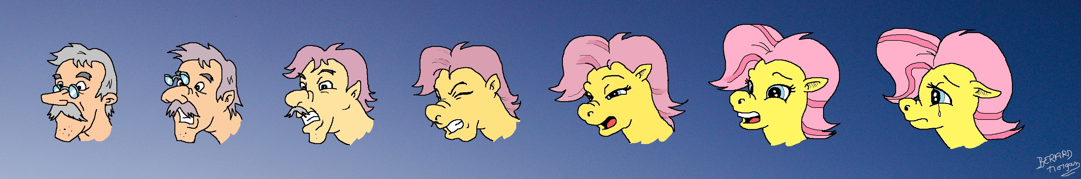 #3550349 - safe, artist:dinoradar, fluttershy, human, pegasus, pony, g4 ...