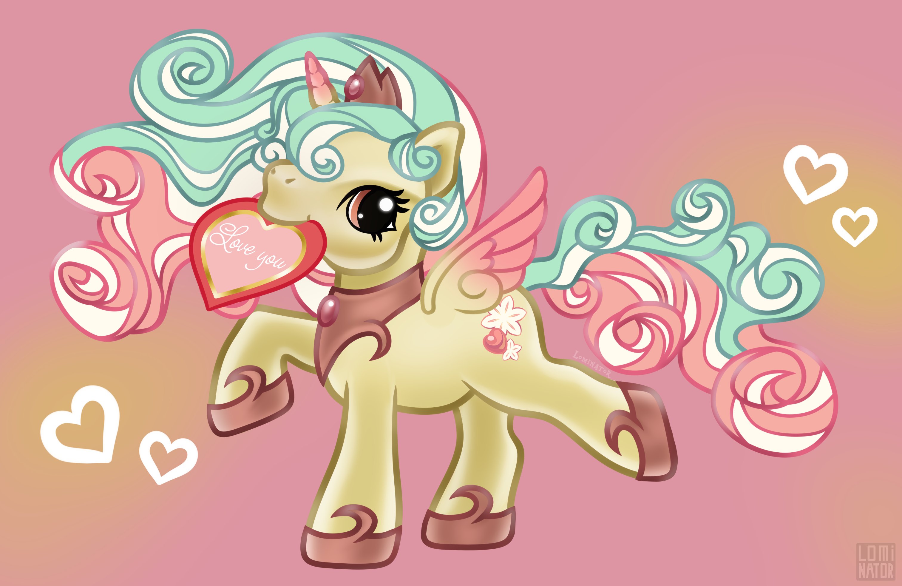 #3551308 - safe, artist:lominator, oc, oc only, oc:daire, alicorn, g3, alicorn oc, crown, g3 oc ...