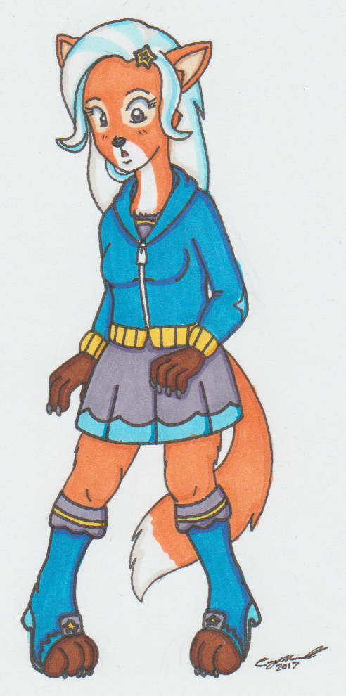 #3540376 - safe, artist:cqmorrell, trixie, fox, anthro, equestria girls ...