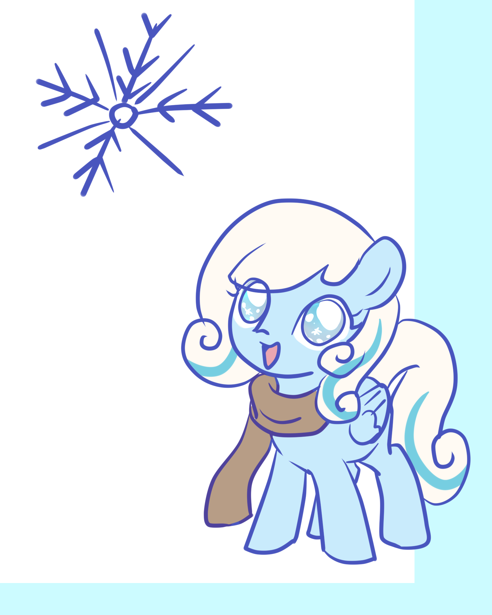 #3540451 - safe, artist:7411696290, oc, oc:snowdrop, pegasus, pony, :d ...