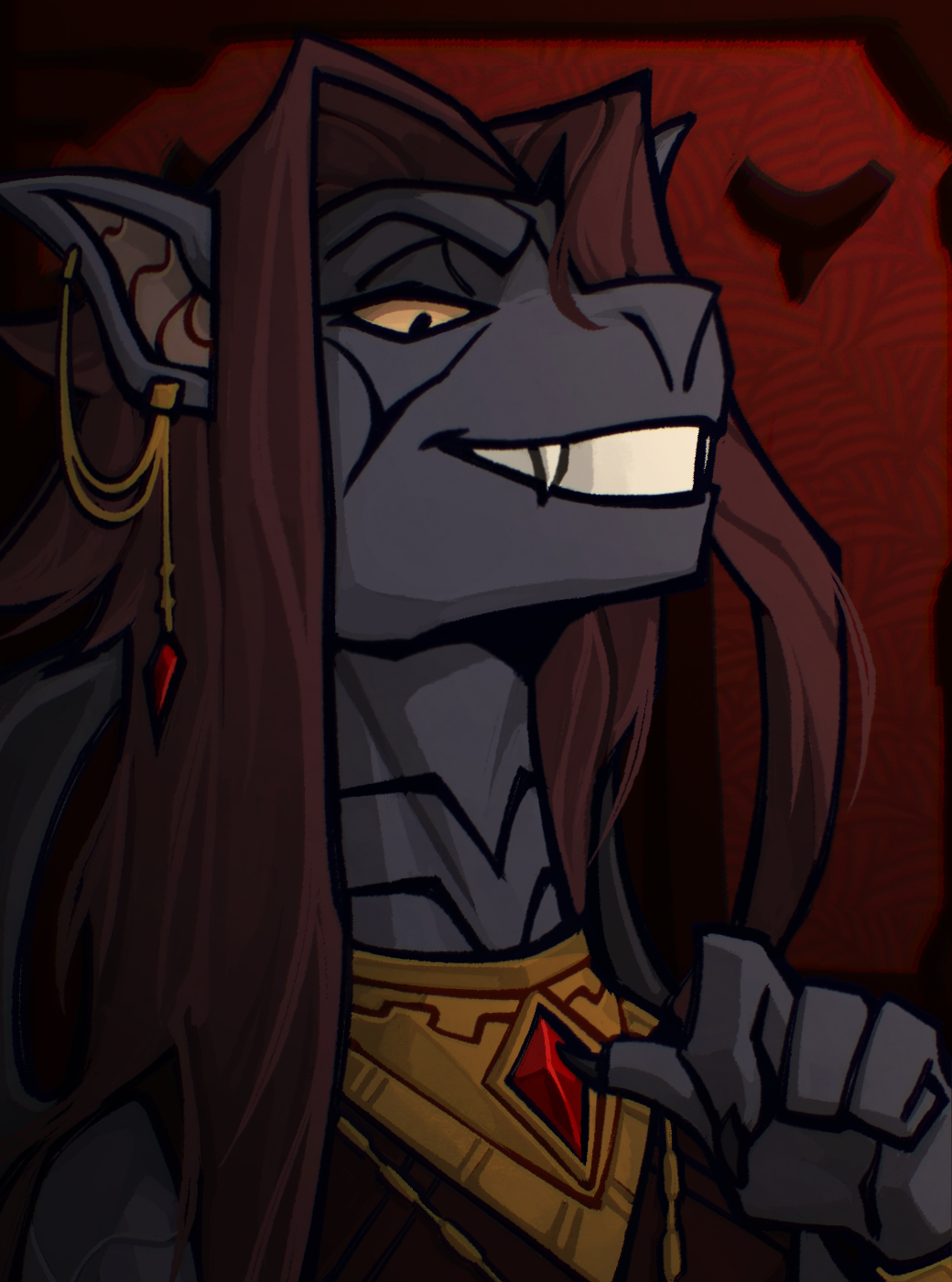 #3540524 - safe, artist:bunnyshrubby, oc, oc only, oc:demonia, gargoyle ...