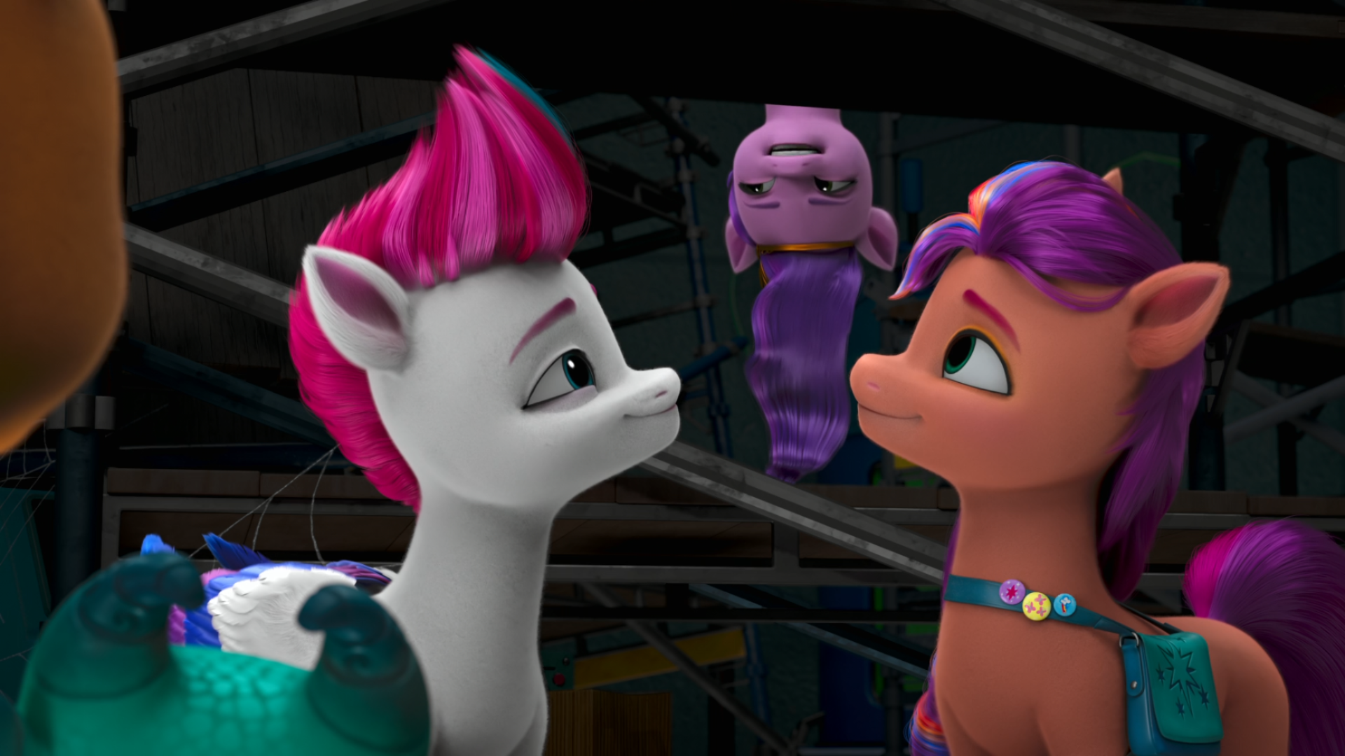 #3552531 - safe, screencap, hitch trailblazer, pipp petals, sparky ...