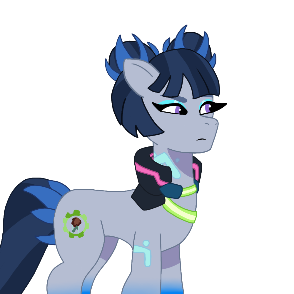 #3552918 - safe, artist:evaxmlp, zinnea, cyborg, cyborg pony, earth ...