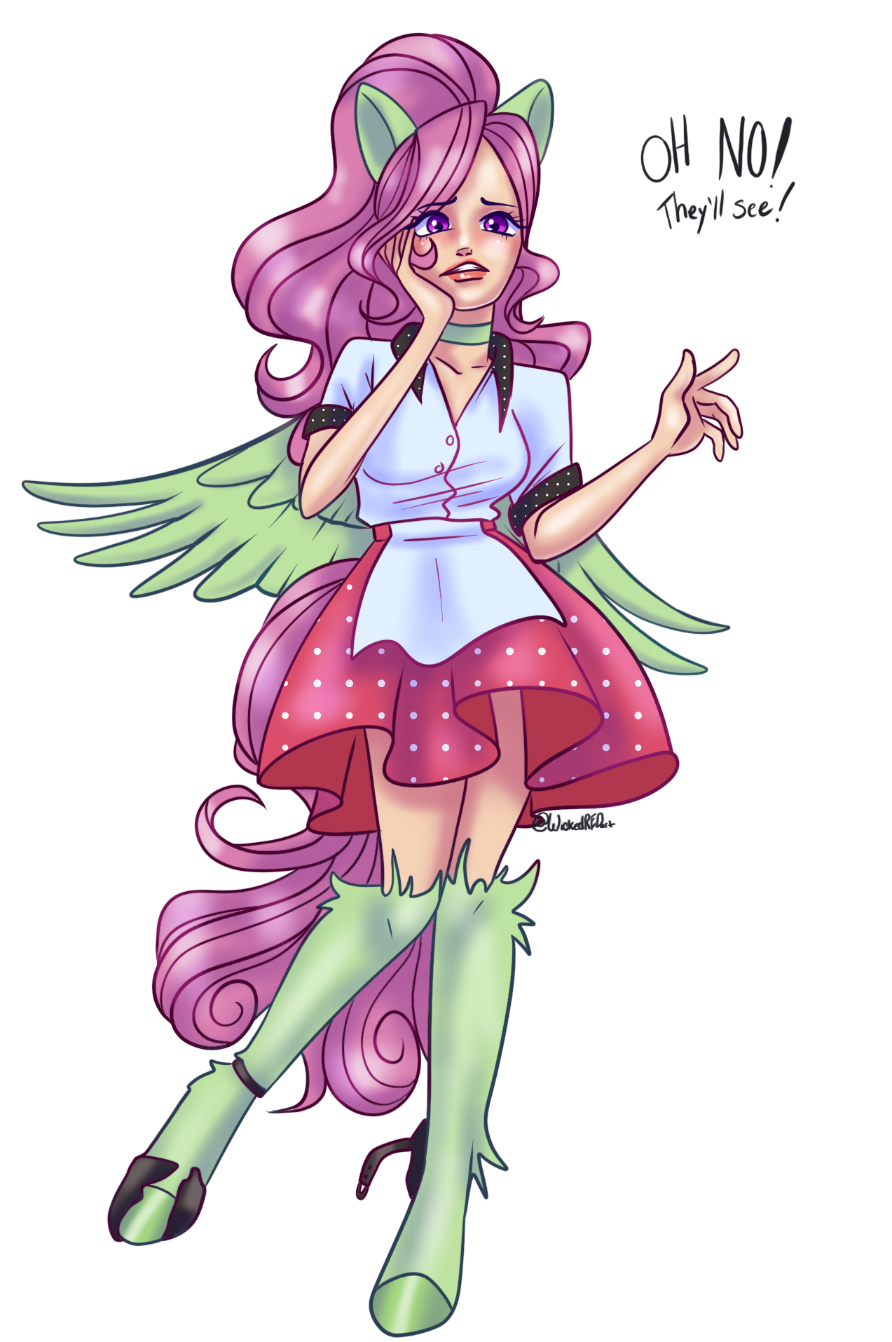 #3553744 - safe, artist:wicked-red-art, oc, oc only, oc:elise, human ...