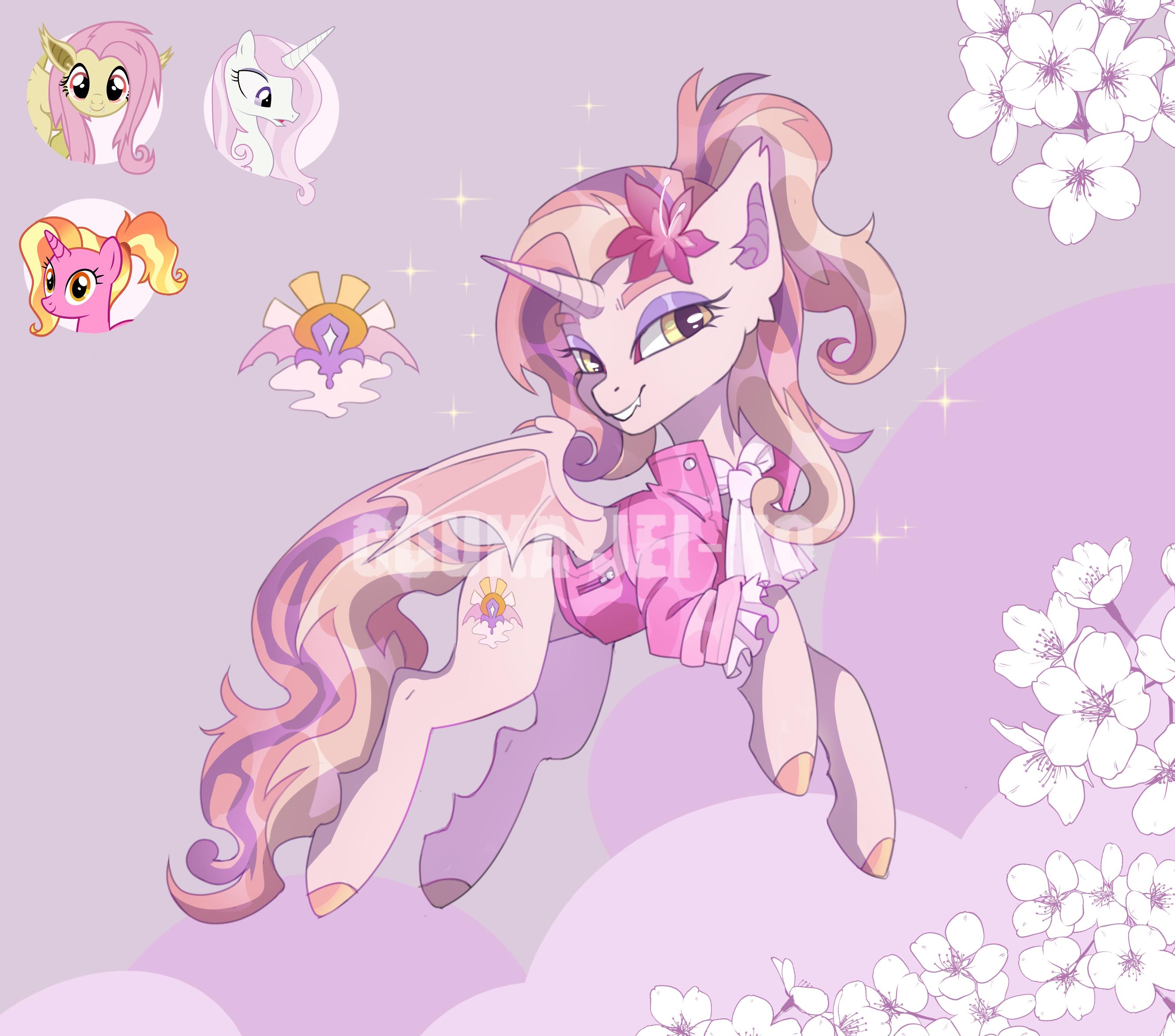 #3554039 - safe, artist:couka-jeiko, oc, oc only, alicorn, bat pony, bat pony alicorn, pony ...