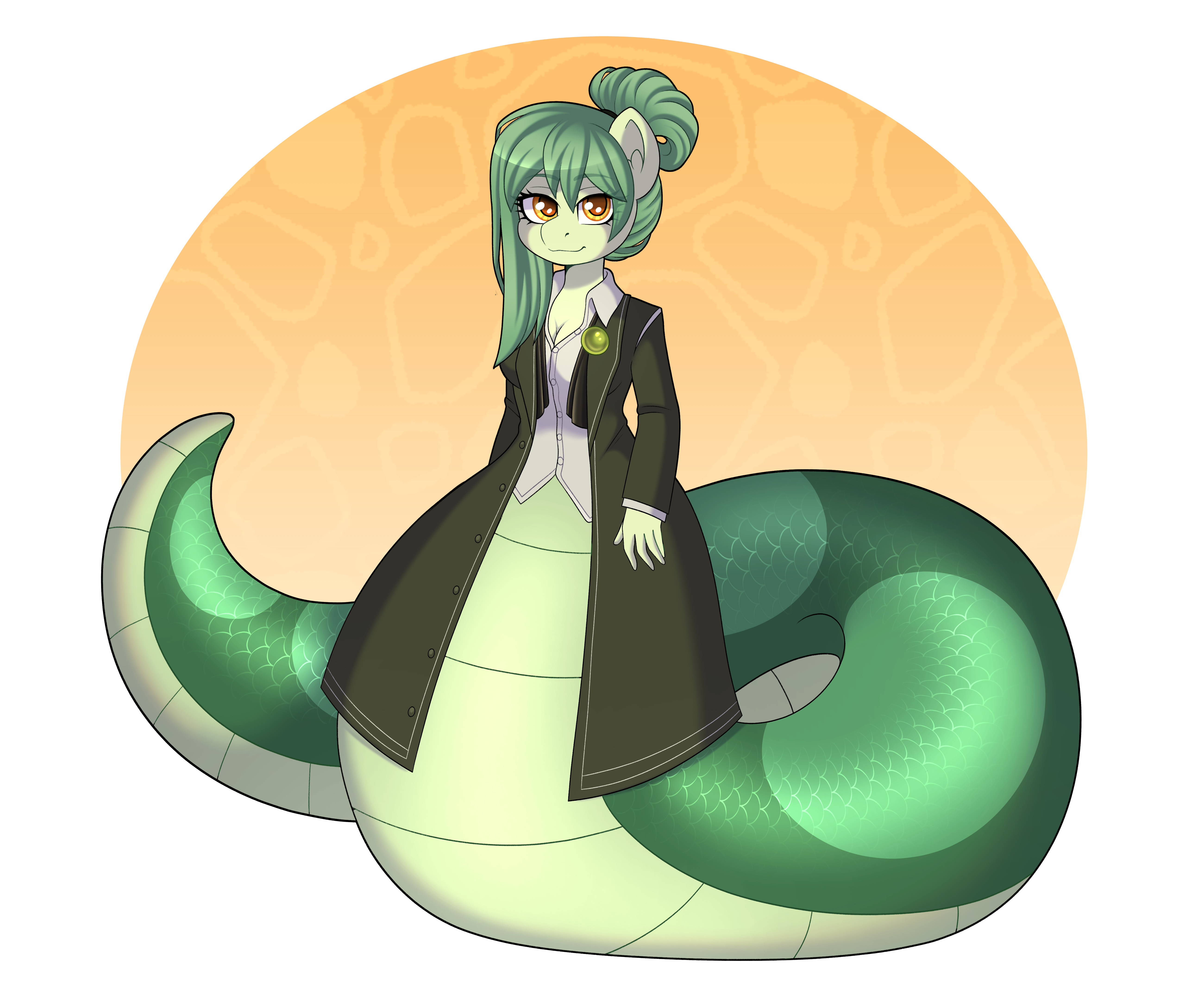 #3554134 - safe, artist:madelinne, oc, oc only, oc:lamey, lamia ...