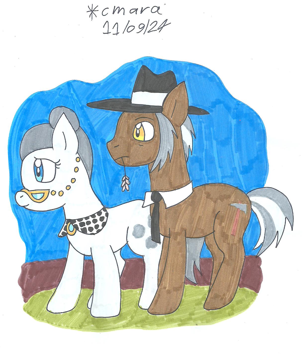 #3556623 - safe, artist:cmara, cloudy quartz, igneous rock pie, earth pony, pony, g4, couple ...