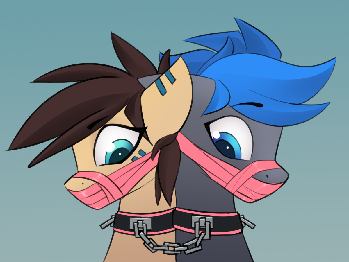 #3556965 - suggestive, artist:kuri_art, artist:ponyexpress, oc, oc only, oc:kuri, oc:vibrant ...