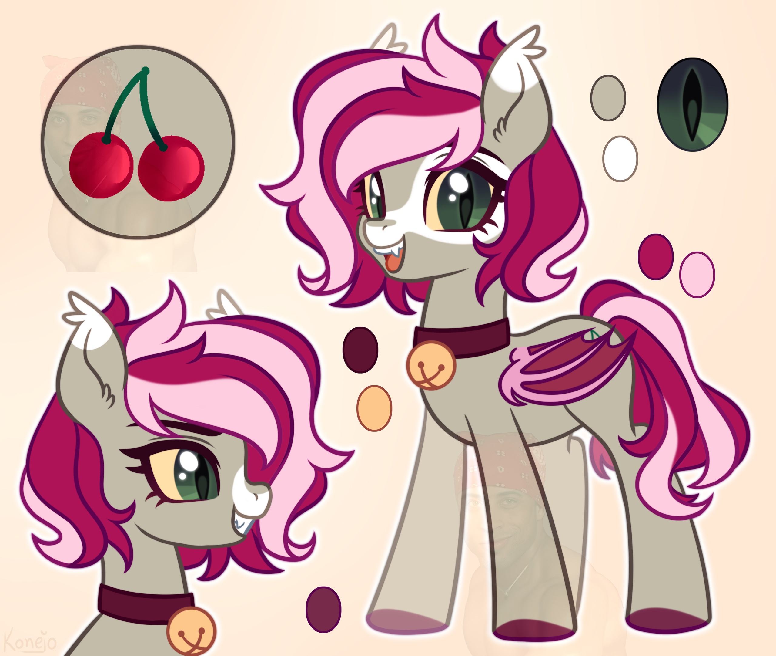 #3557199 - safe, artist:konejo, oc, oc only, bat pony, pony, g4, bat pony oc, bell, bell collar ...