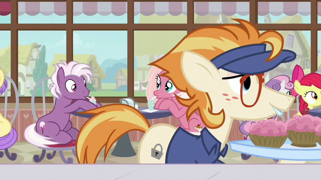 #3541415 - safe, screencap, apple bloom, berry sweet, dave the intern ...