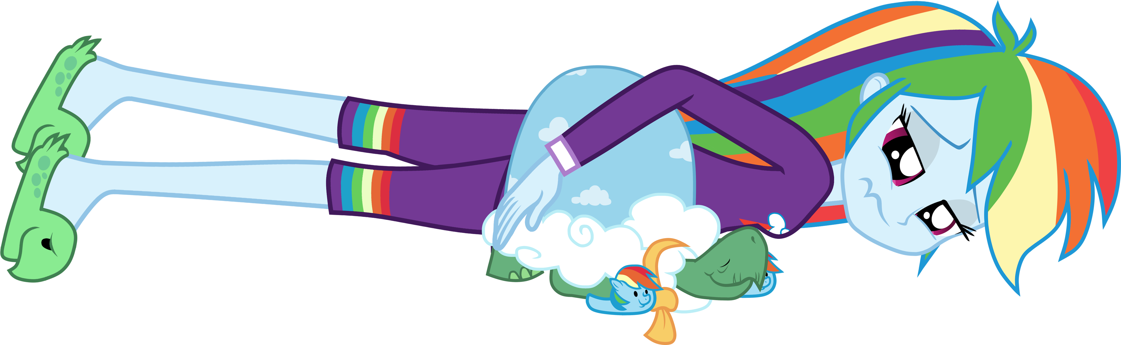 #3542046 - safe, artist:octosquish7260, rainbow dash, tank, human ...