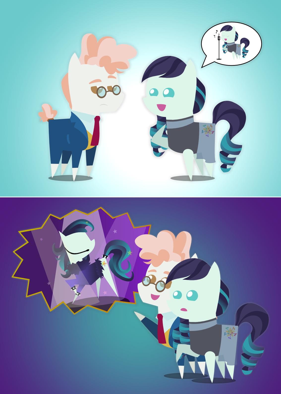 #3542552 - safe, artist:sapriel omega, coloratura, svengallop, earth ...