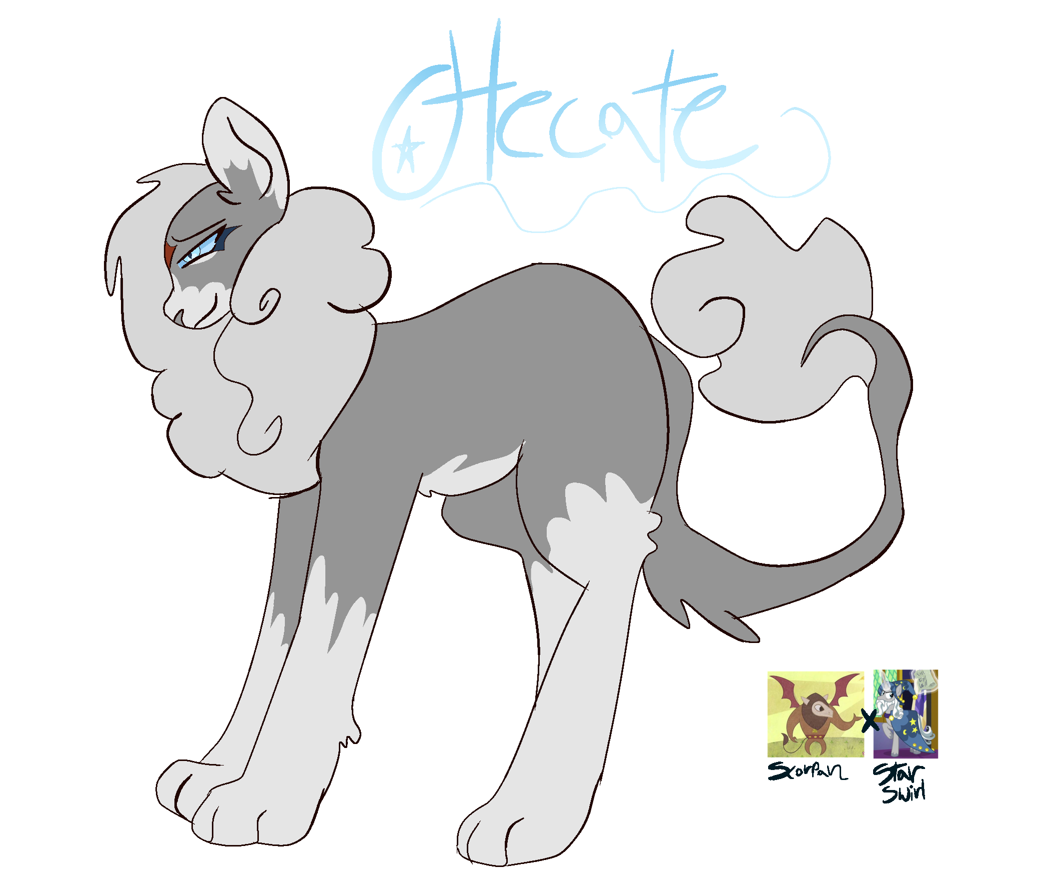 #3542930 - safe, artist:earth.loser, oc, oc:hecate, big cat, gargoyle ...