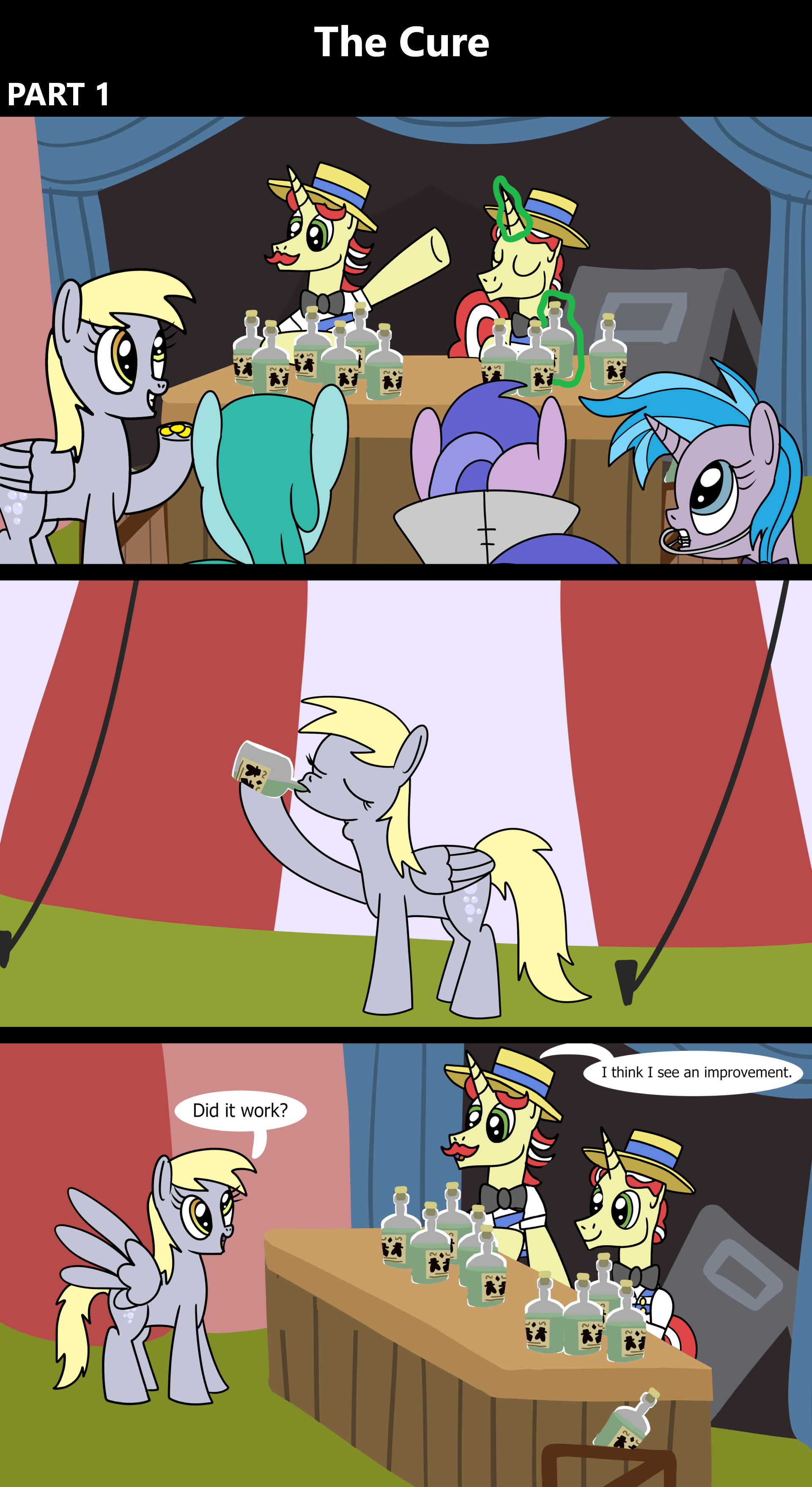 #3543214 - safe, artist:platinumdrop, derpy hooves, flam, flim, pearly ...