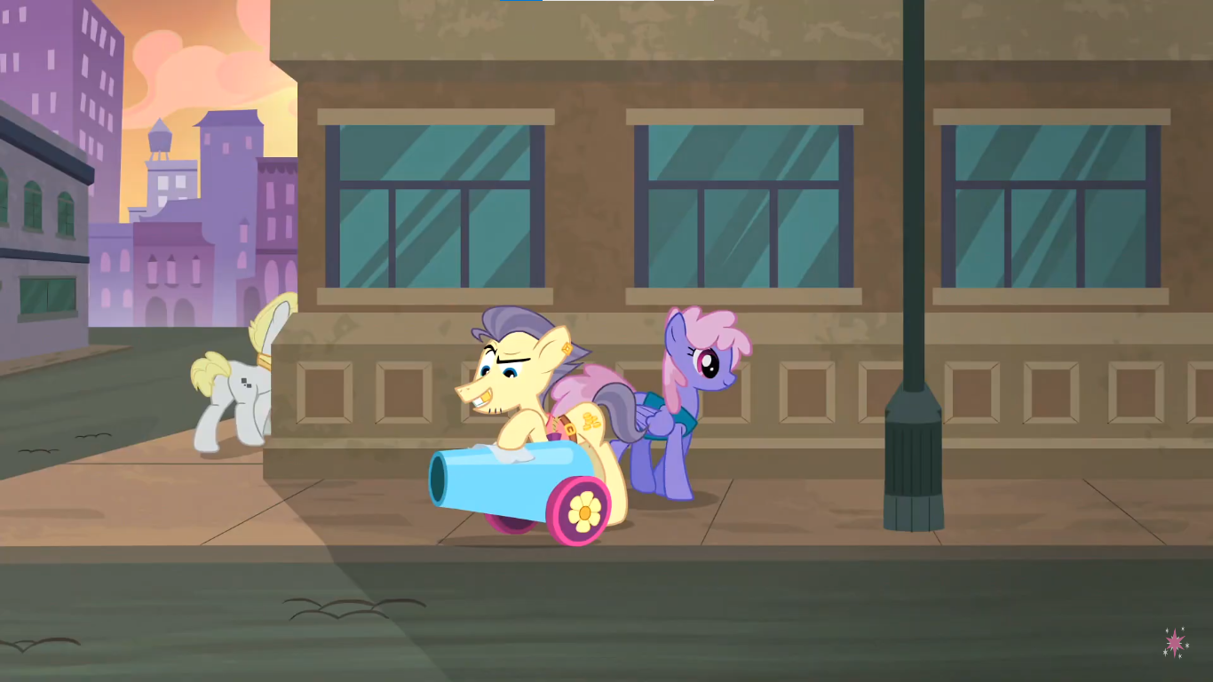 #3543293 - safe, screencap, classy cubes, rainbowshine, street rat ...