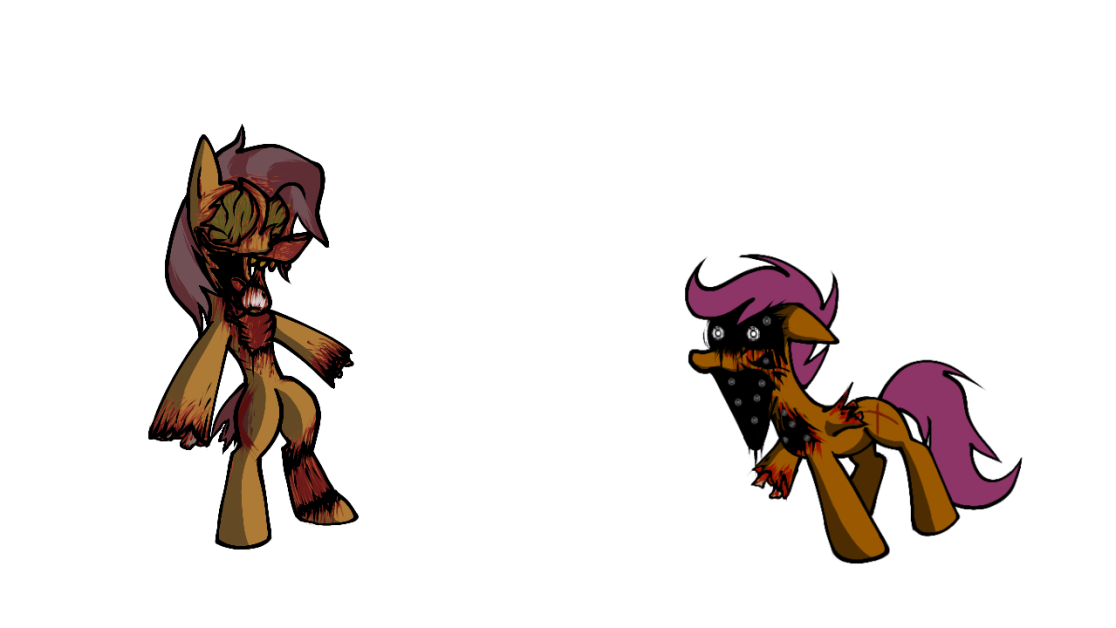 #3543825 - grimdark, artist:carton, babs seed, scootaloo, earth pony ...